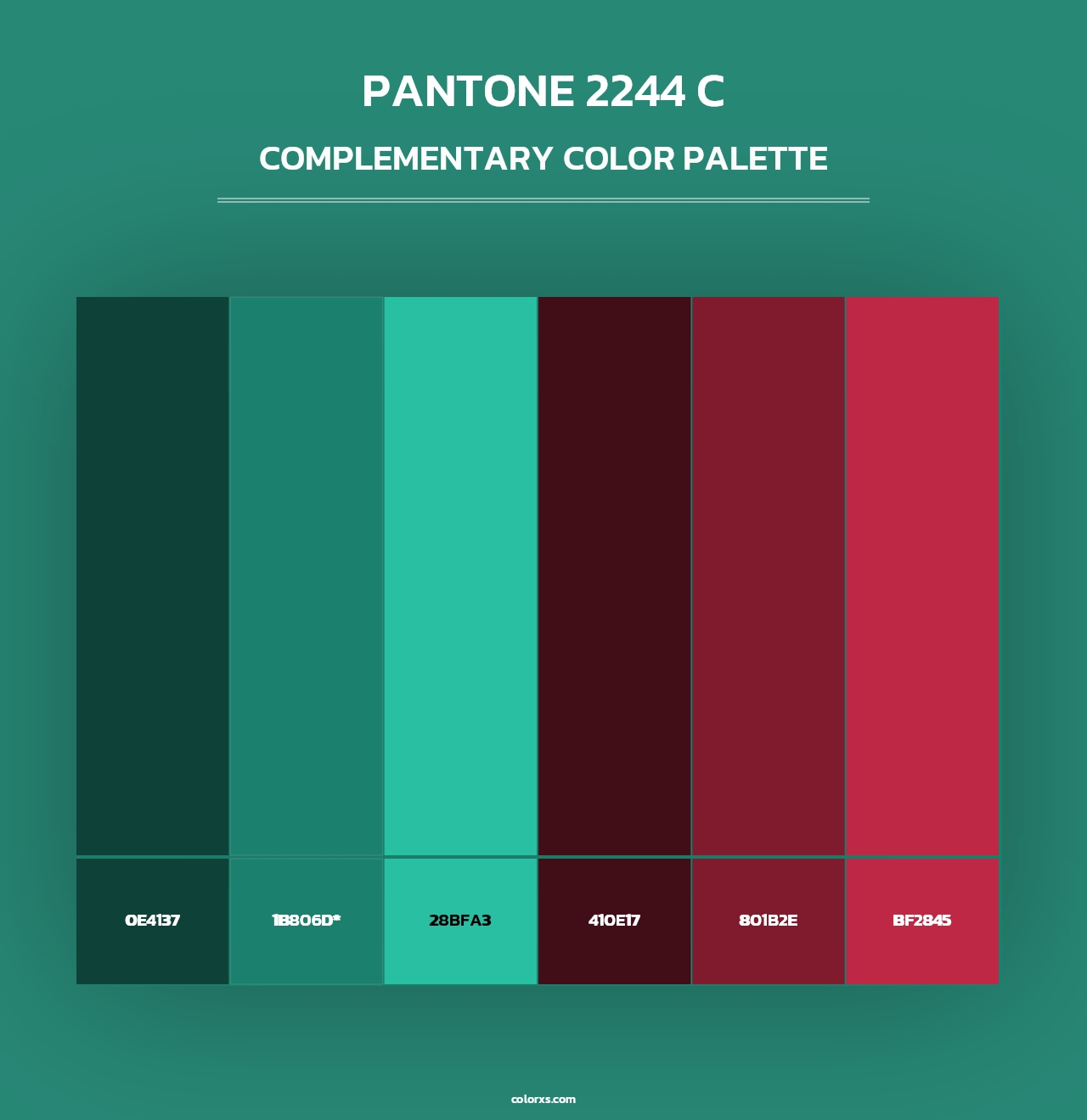 PANTONE 2244 C color palettes - colorxs.com