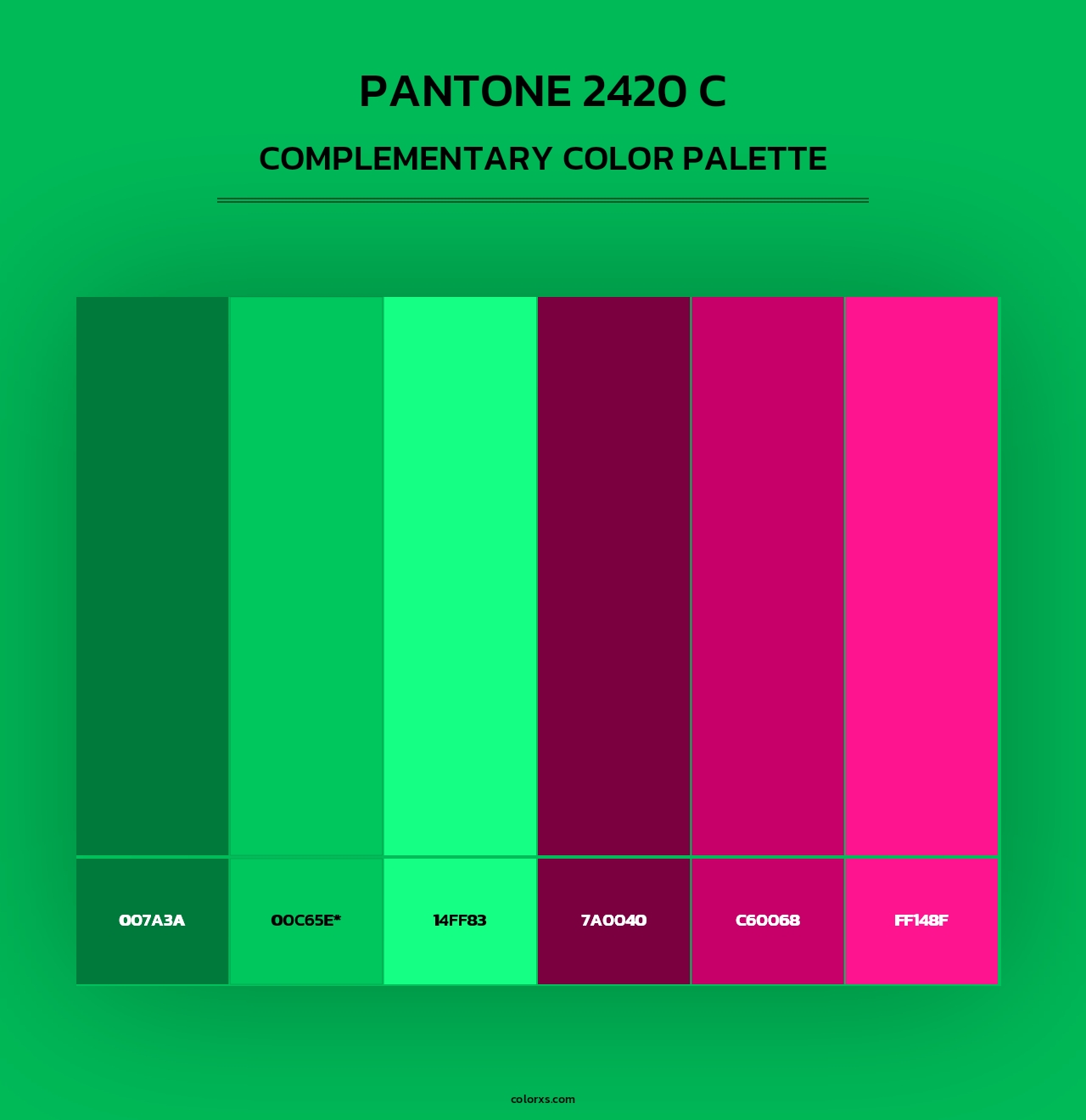 PANTONE 2420 C color palettes - colorxs.com