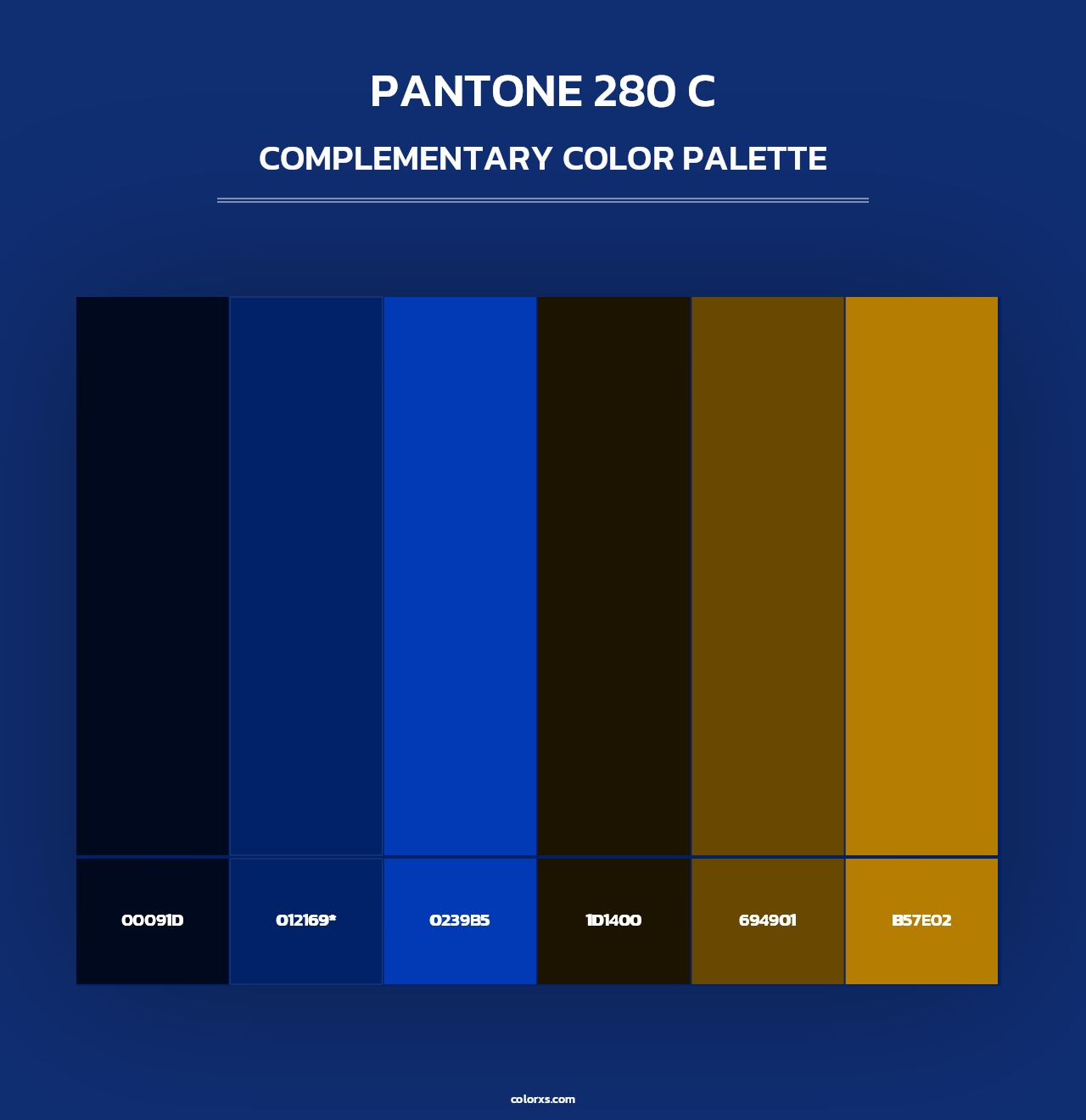 PANTONE 280 C color palettes - colorxs.com