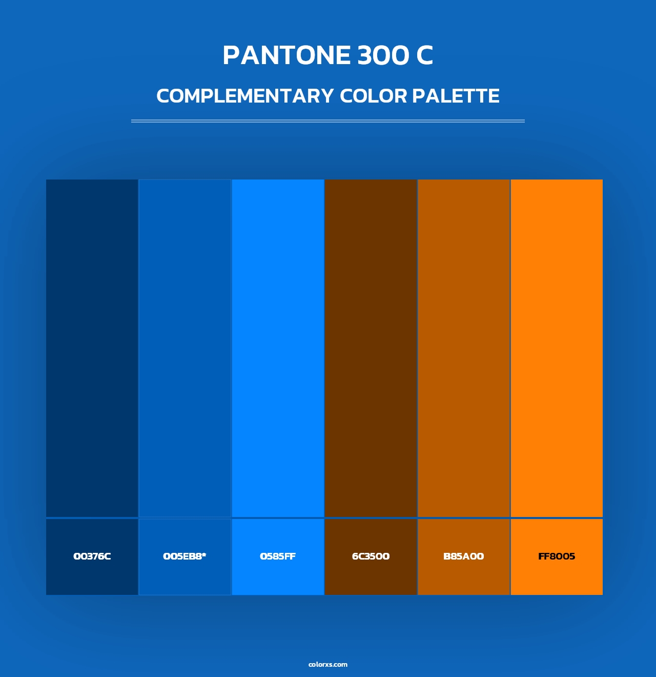 PANTONE 300 C color palettes - colorxs.com