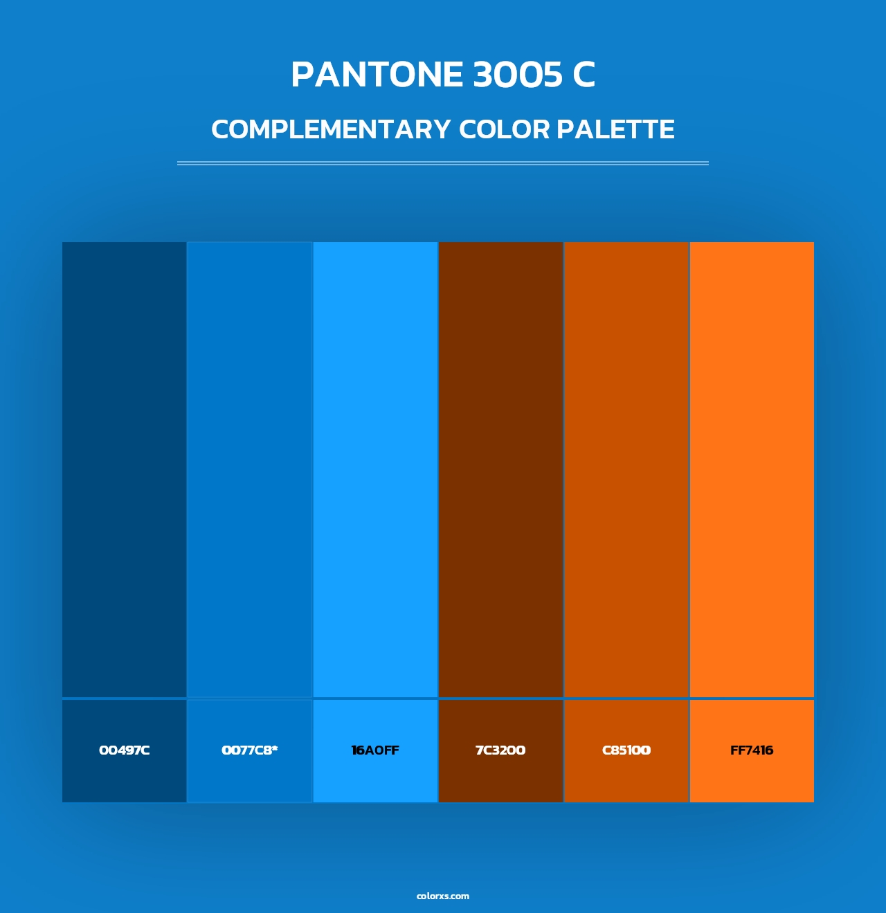 PANTONE 3005 C color palettes - colorxs.com