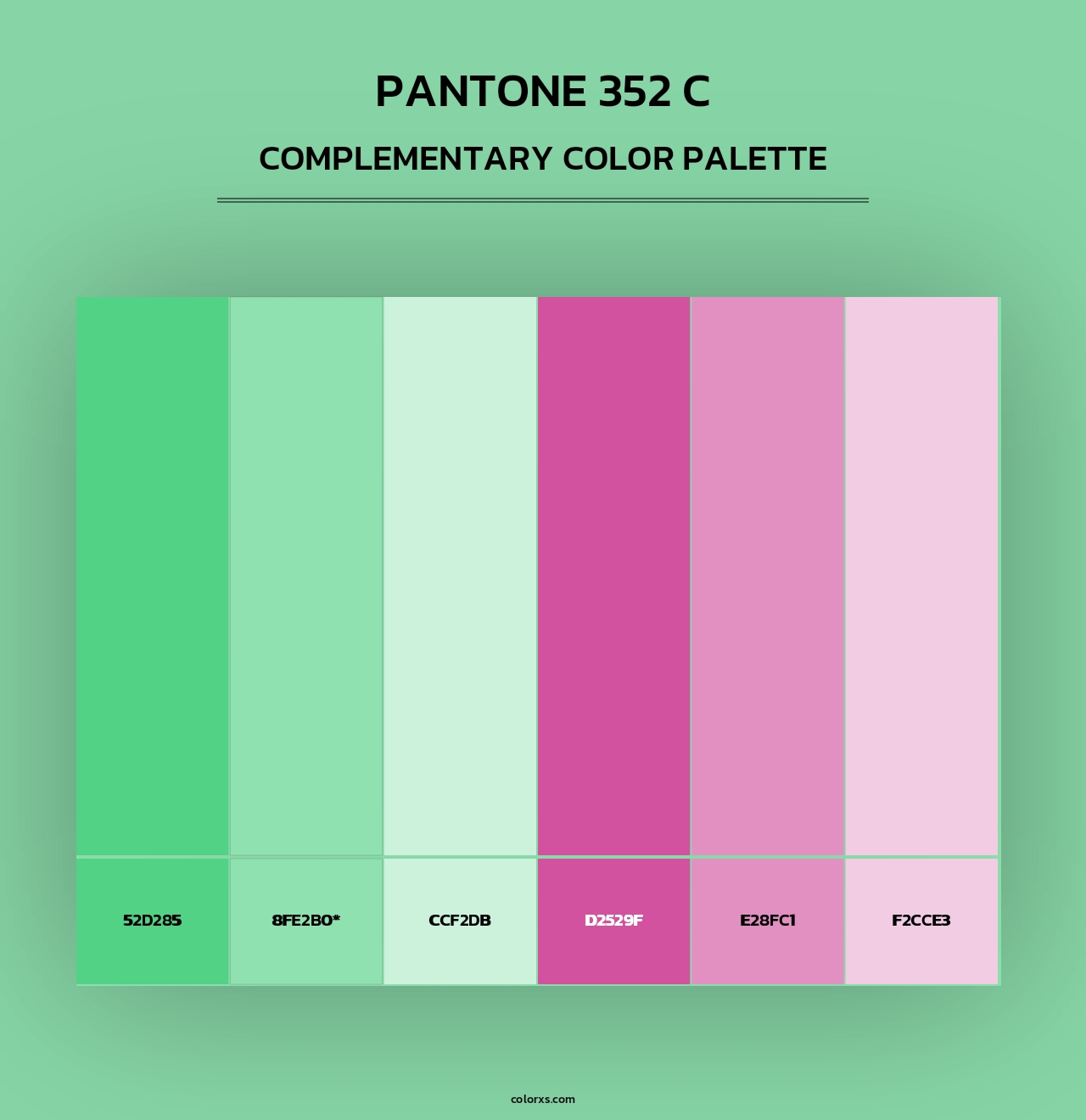 PANTONE 352 C color palettes - colorxs.com