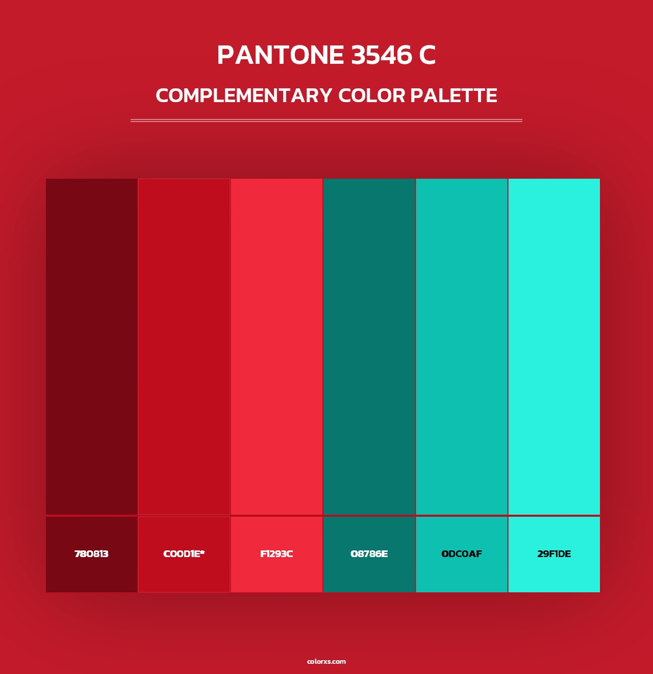 PANTONE 3546 C color palettes - colorxs.com