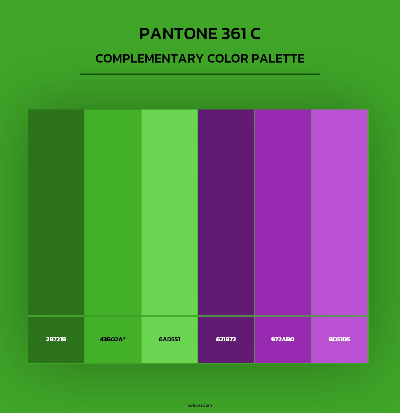 PANTONE 361 C color palettes - colorxs.com