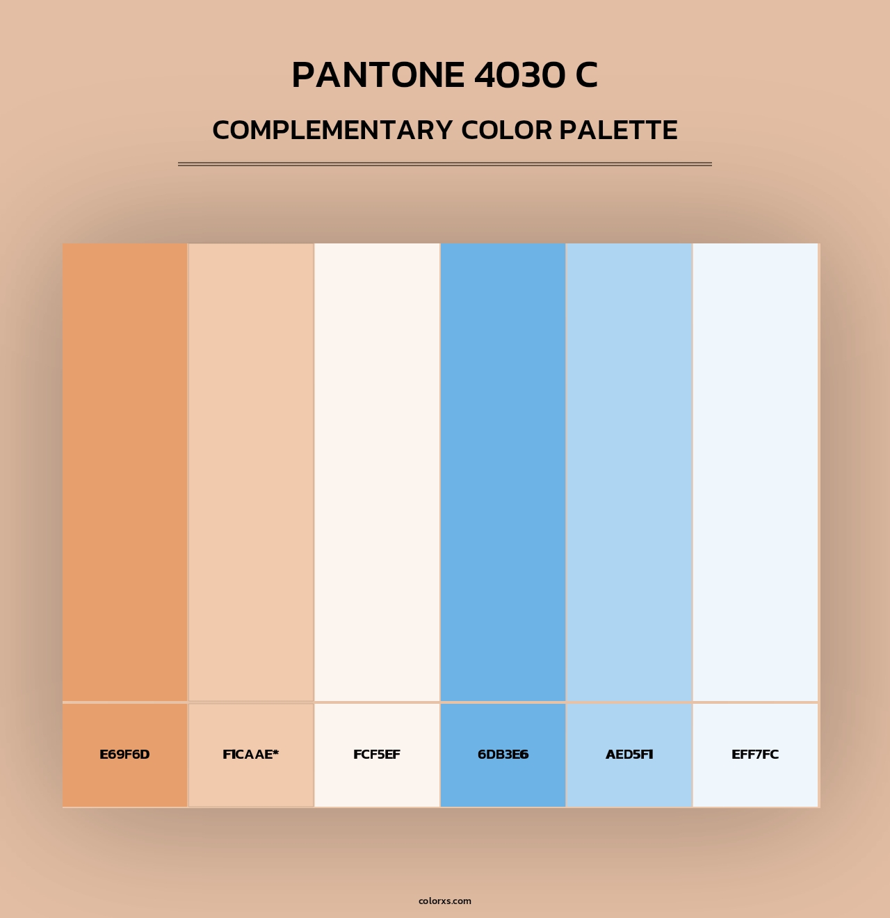 PANTONE 4030 C color palettes - colorxs.com