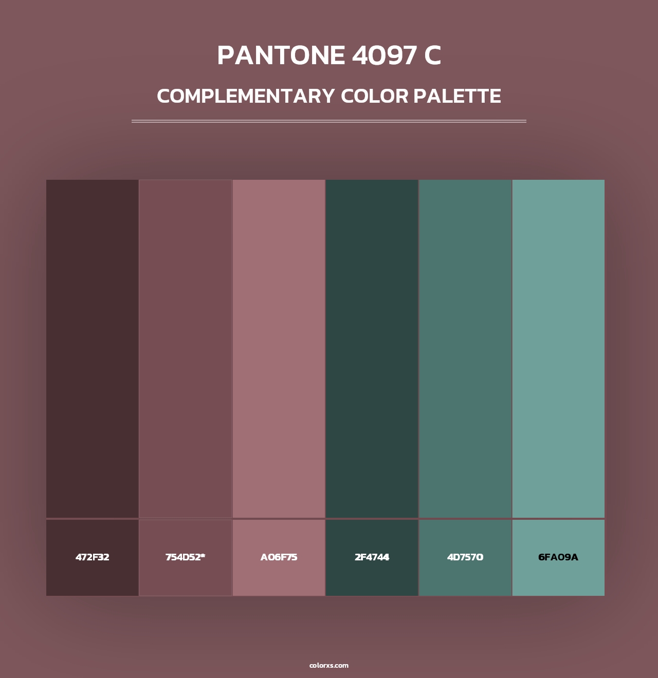 PANTONE 4097 C color palettes - colorxs.com