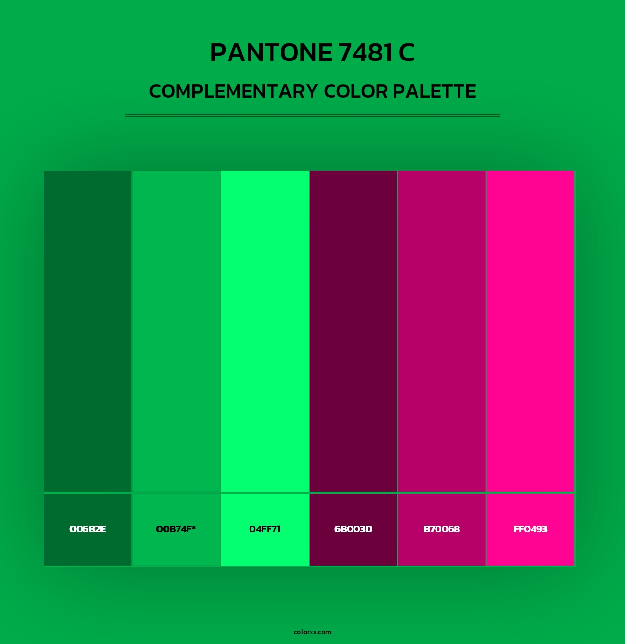 PANTONE 7481 C color palettes - colorxs.com