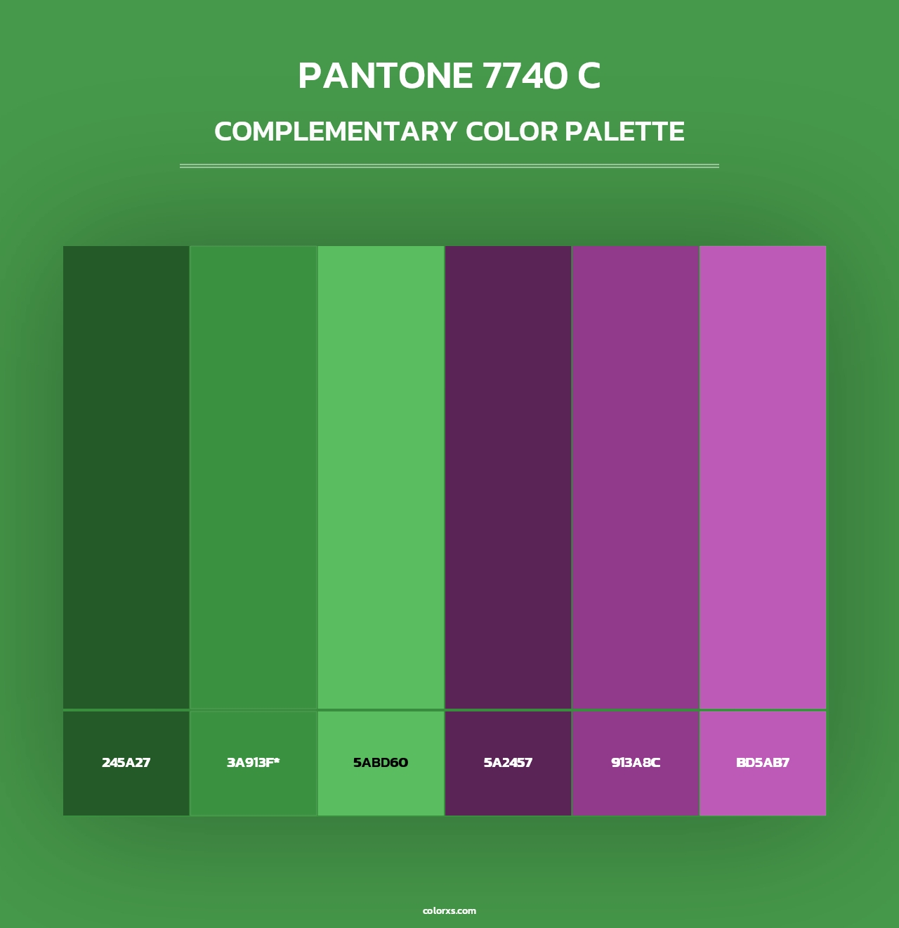PANTONE 7740 C color palettes - colorxs.com