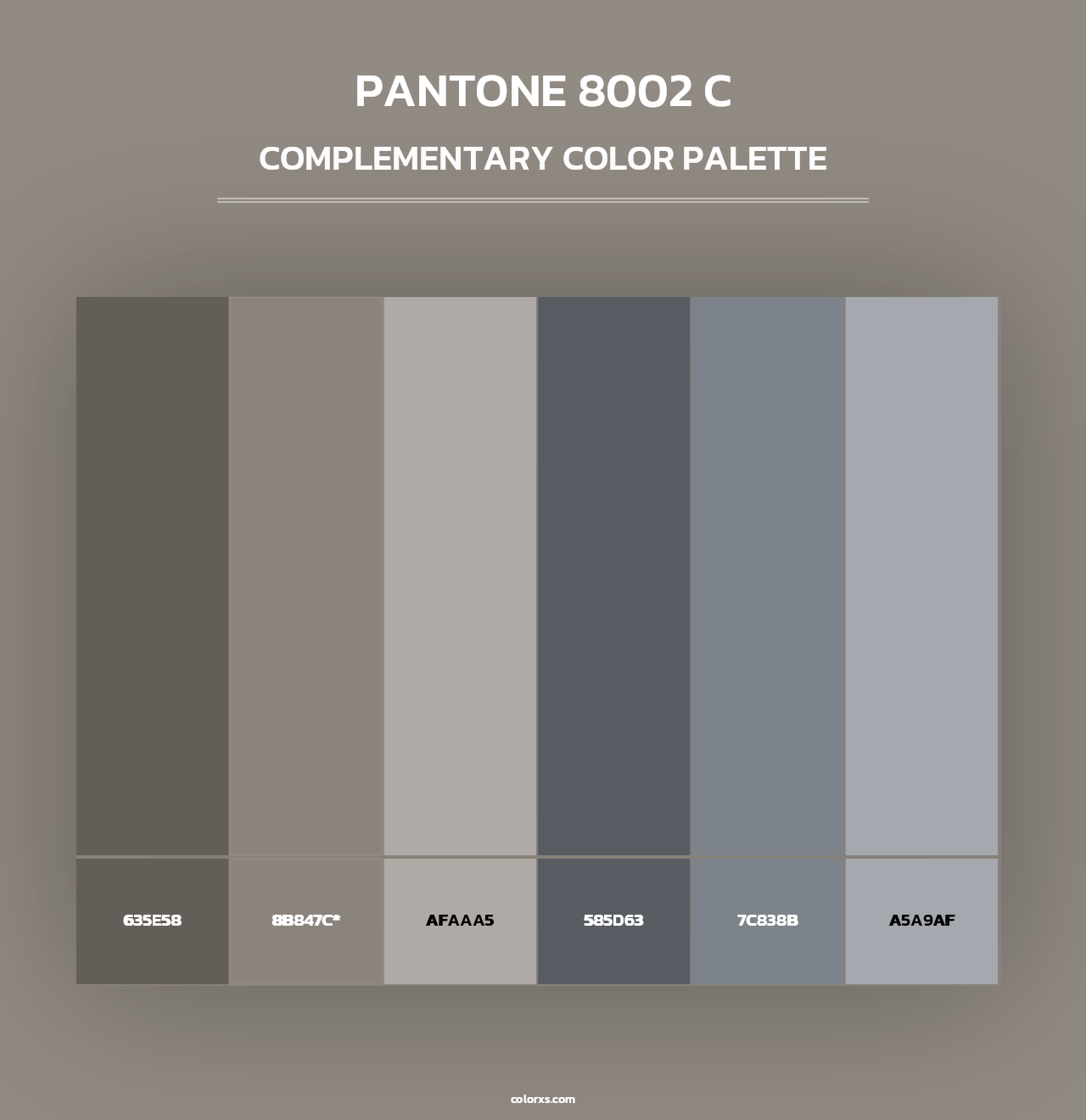 PANTONE 8002 C color palettes - colorxs.com