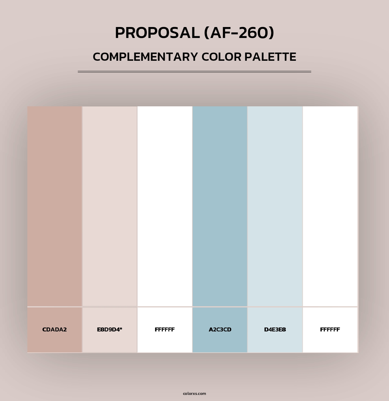 Benjamin Moore Proposal (AF-260) Paint coordinating colors and palettes ...