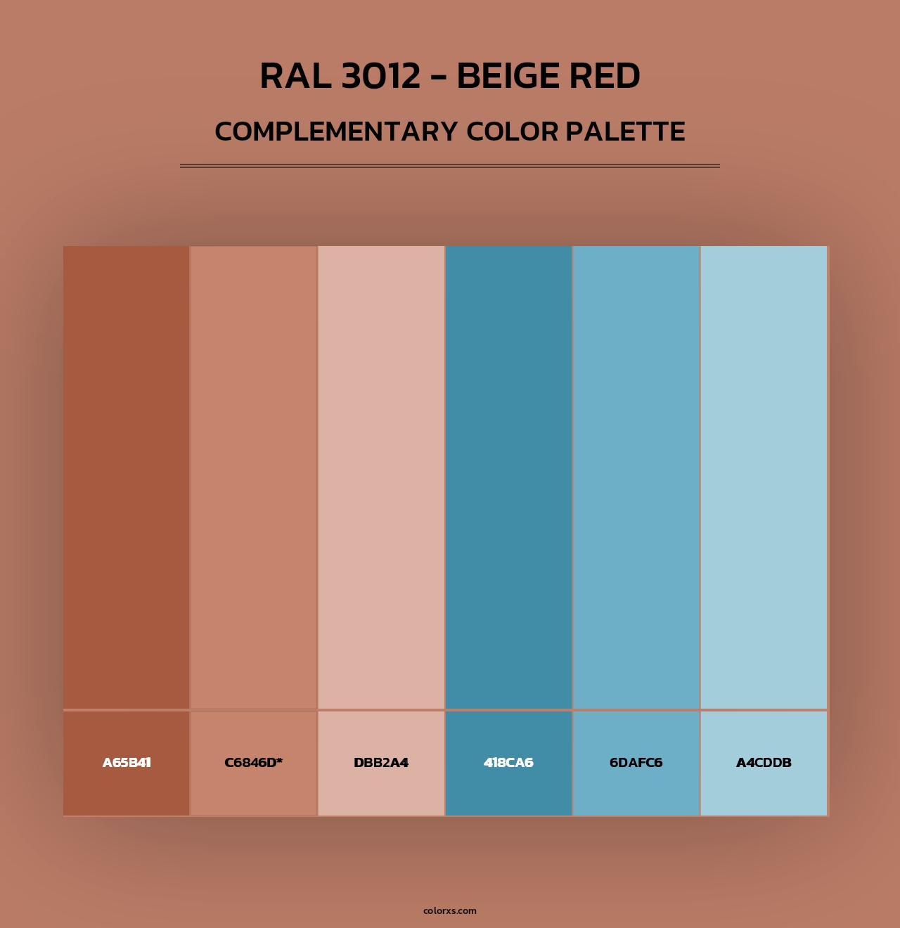 RAL 3012 - Beige Red color palettes - colorxs.com