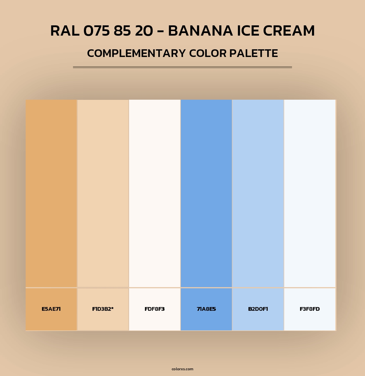 RAL 075 85 20 - Banana Ice Cream color palettes - colorxs.com