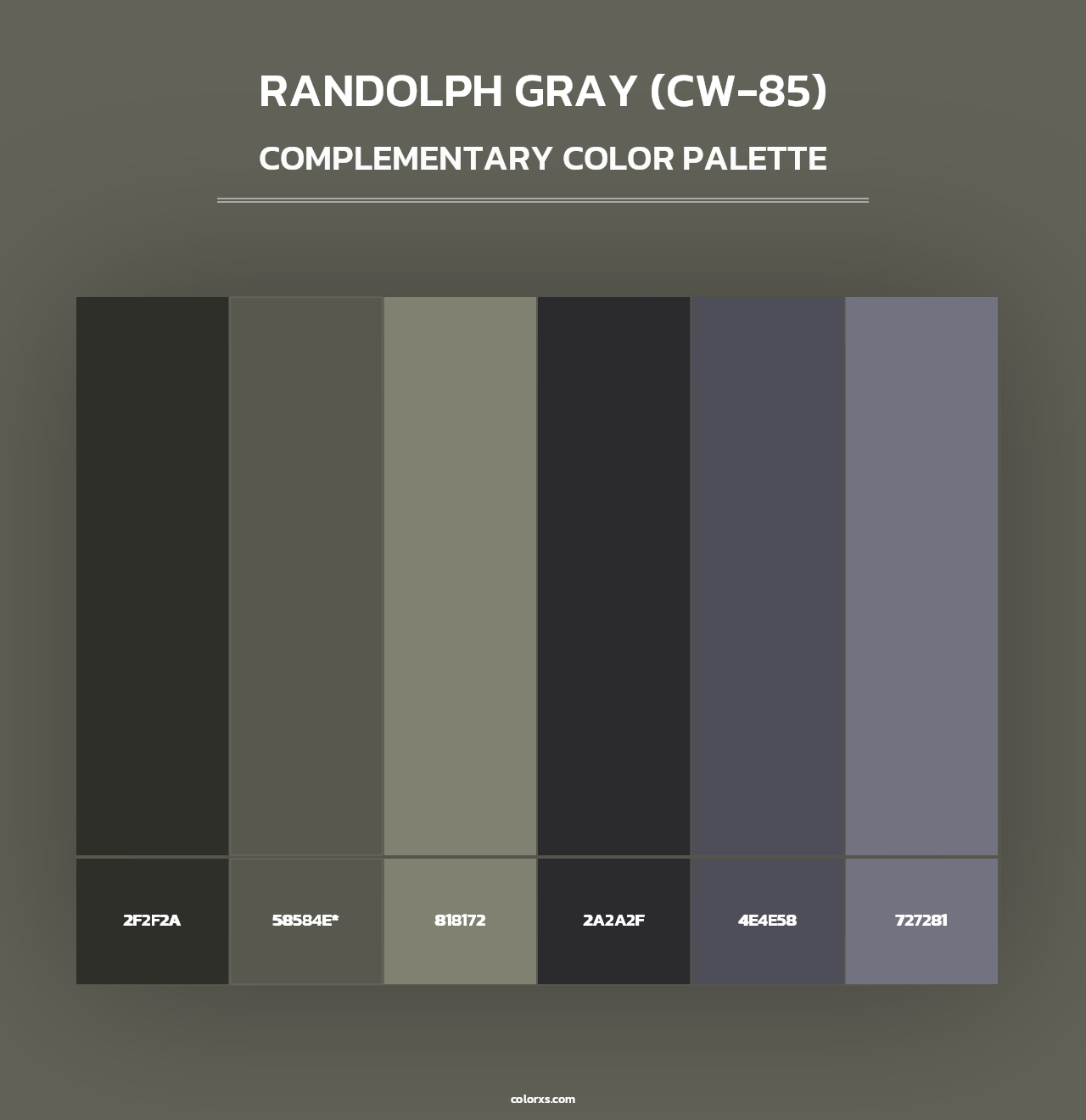 Benjamin Moore Randolph Gray (CW-85) Paint coordinating colors and ...