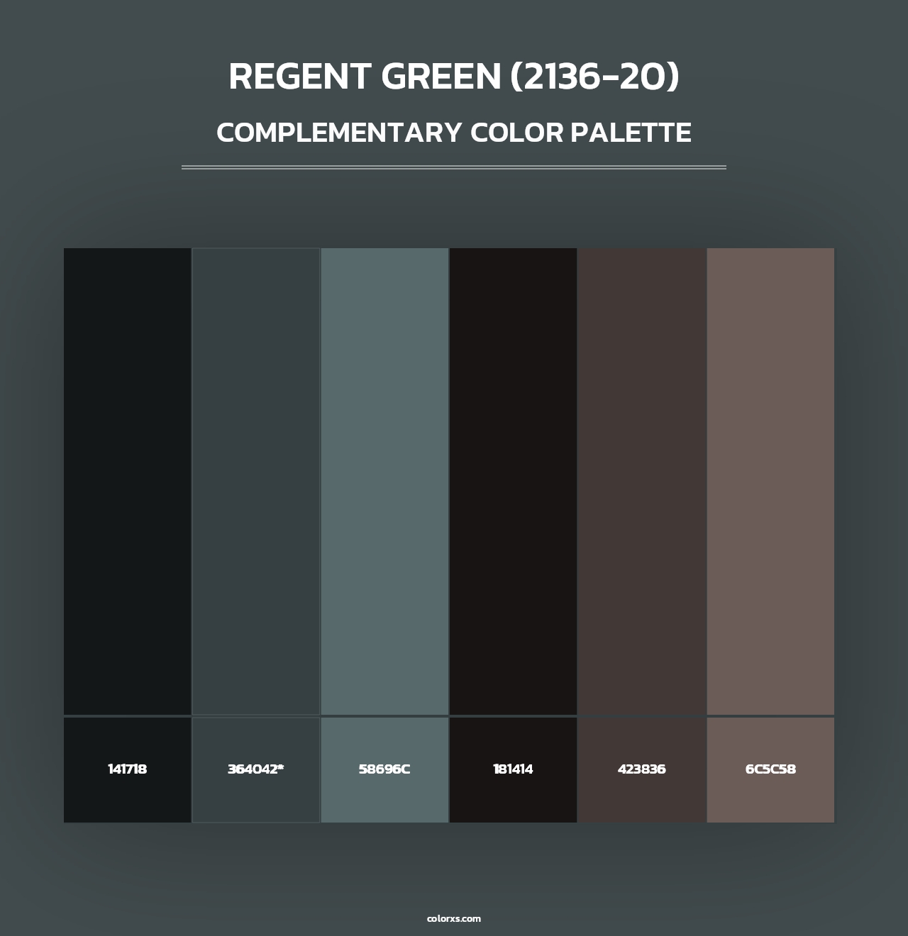 Benjamin Moore Regent Green (2136-20) Paint coordinating colors and ...