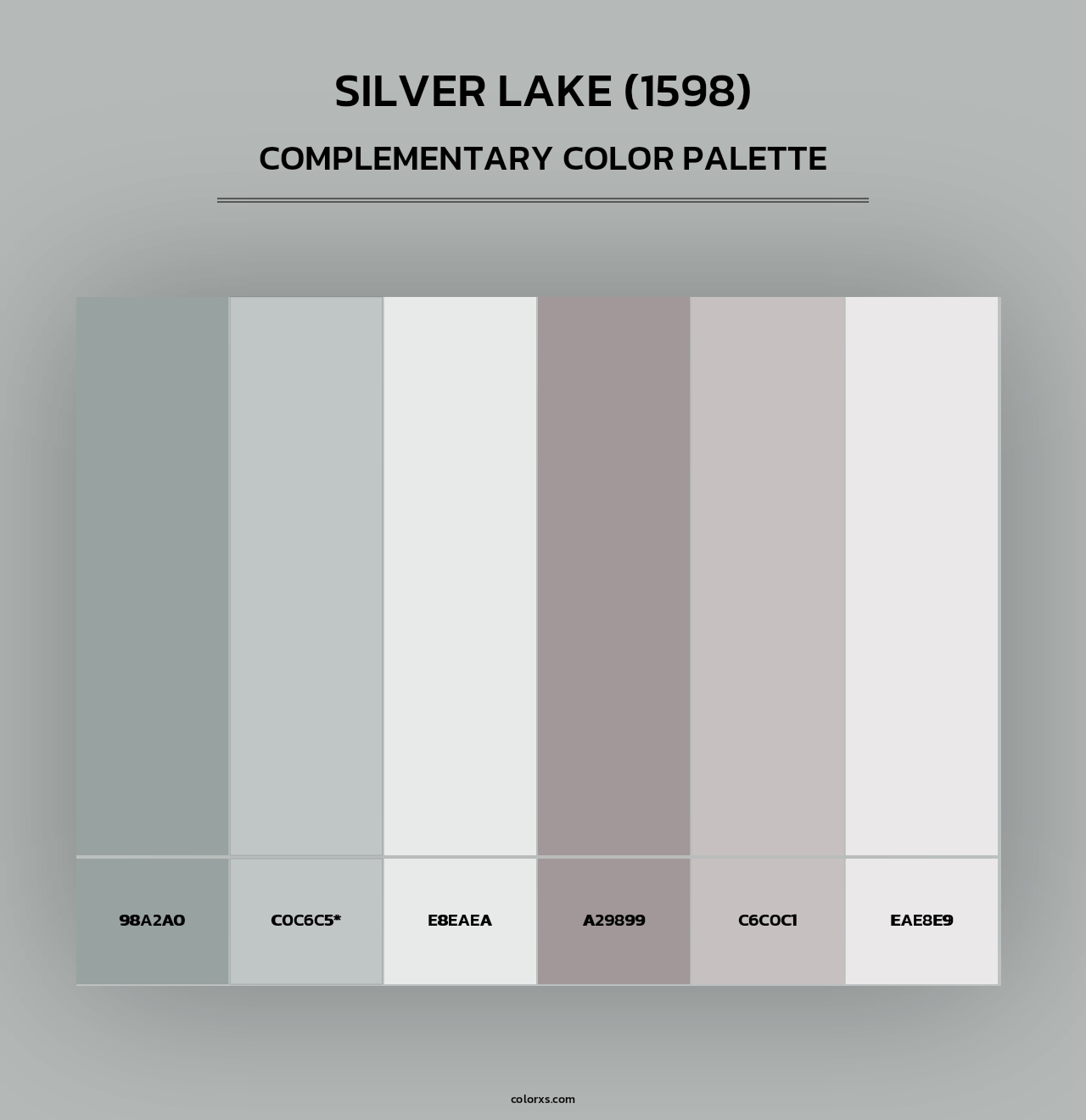 Benjamin Moore Silver Lake (1598) Paint coordinating colors and ...