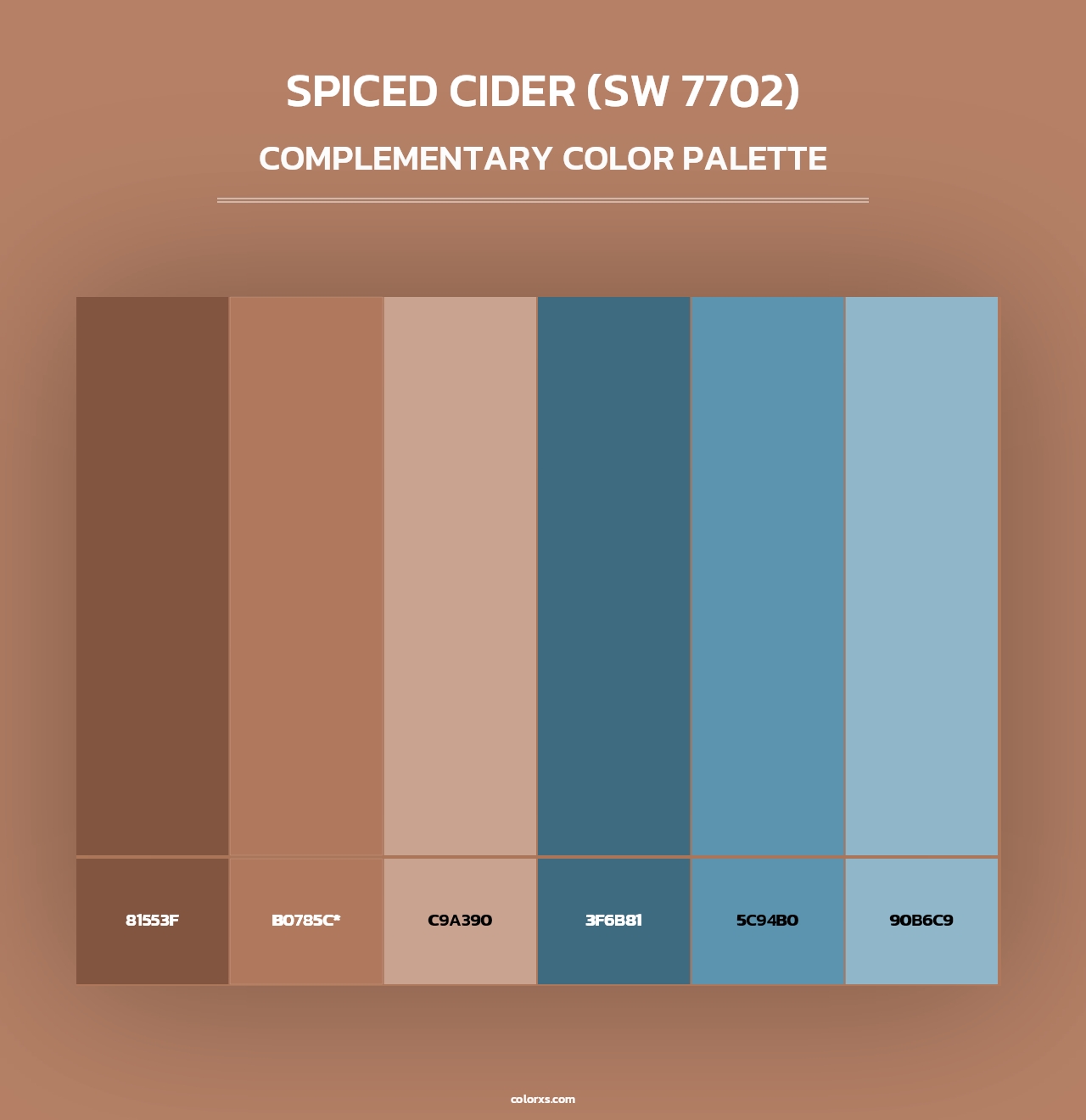 Sherwin Williams Spiced Cider (SW 7702) Paint coordinating colors and ...