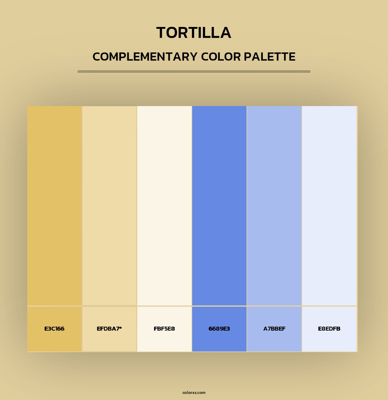 Tortilla color palettes - colorxs.com