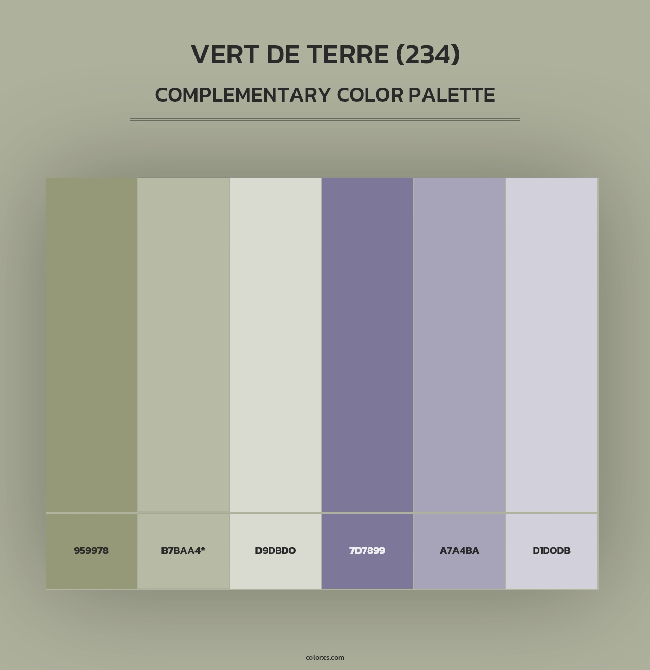Farrow & Ball Vert de Terre (234) Paint coordinating colors and ...