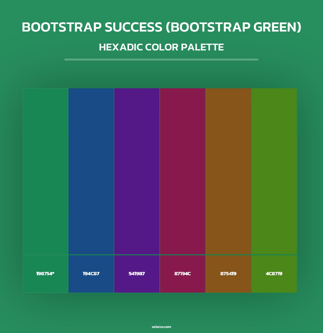 Bootstrap Success (Bootstrap Green) color palettes - colorxs.com