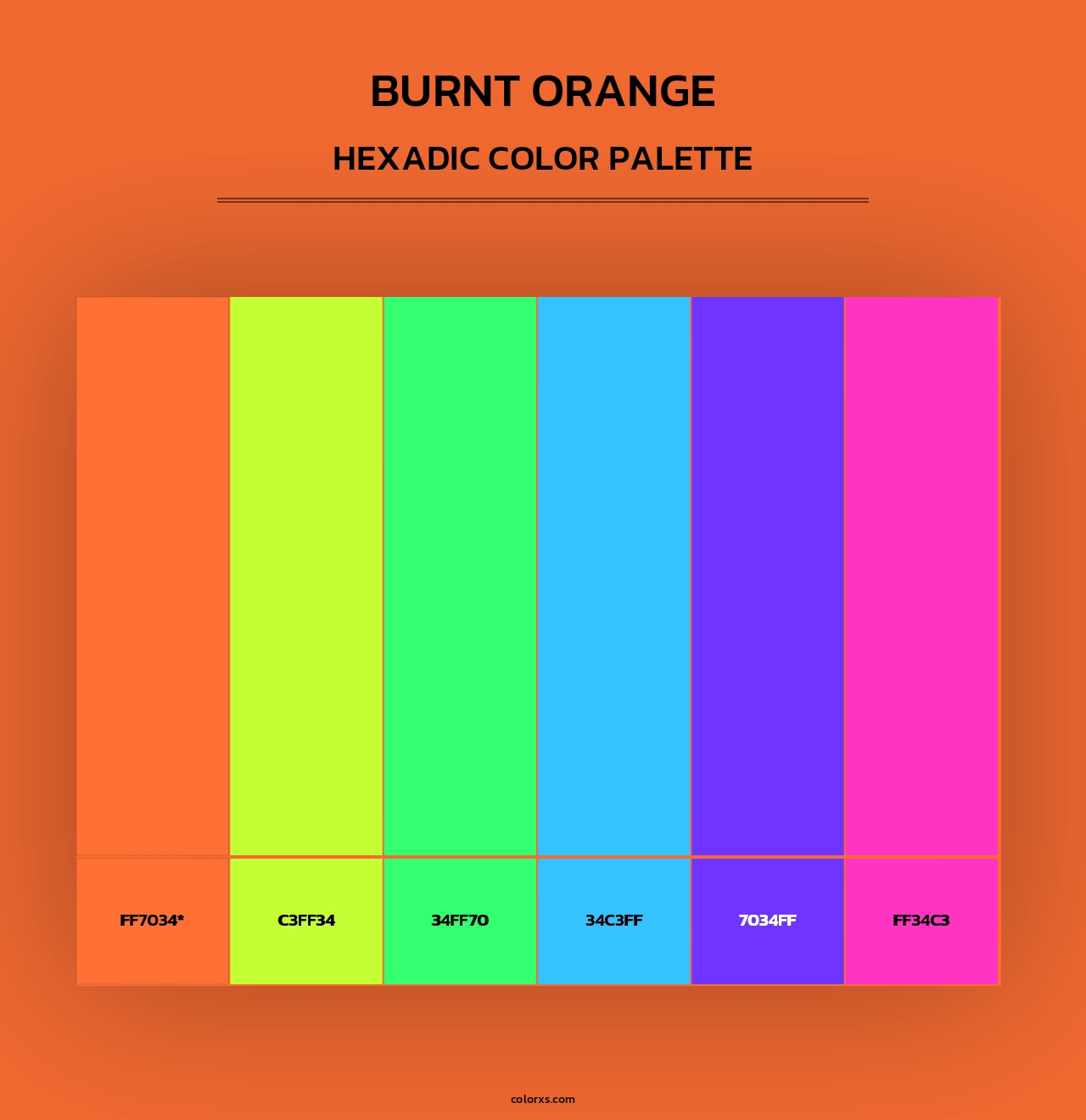Burnt Orange color palettes - colorxs.com