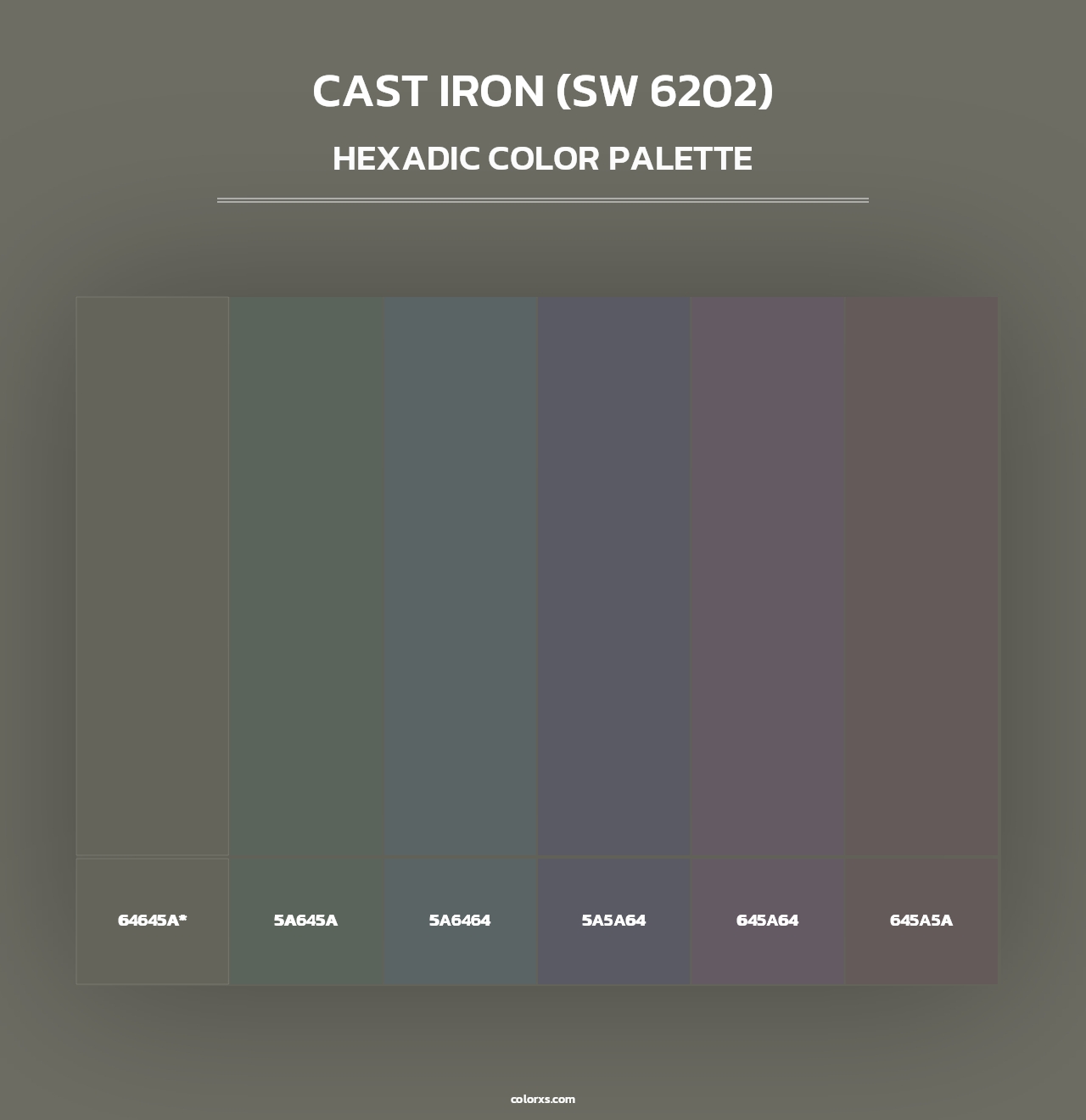 Sherwin Williams Cast Iron (SW 6202) Paint coordinating colors and ...