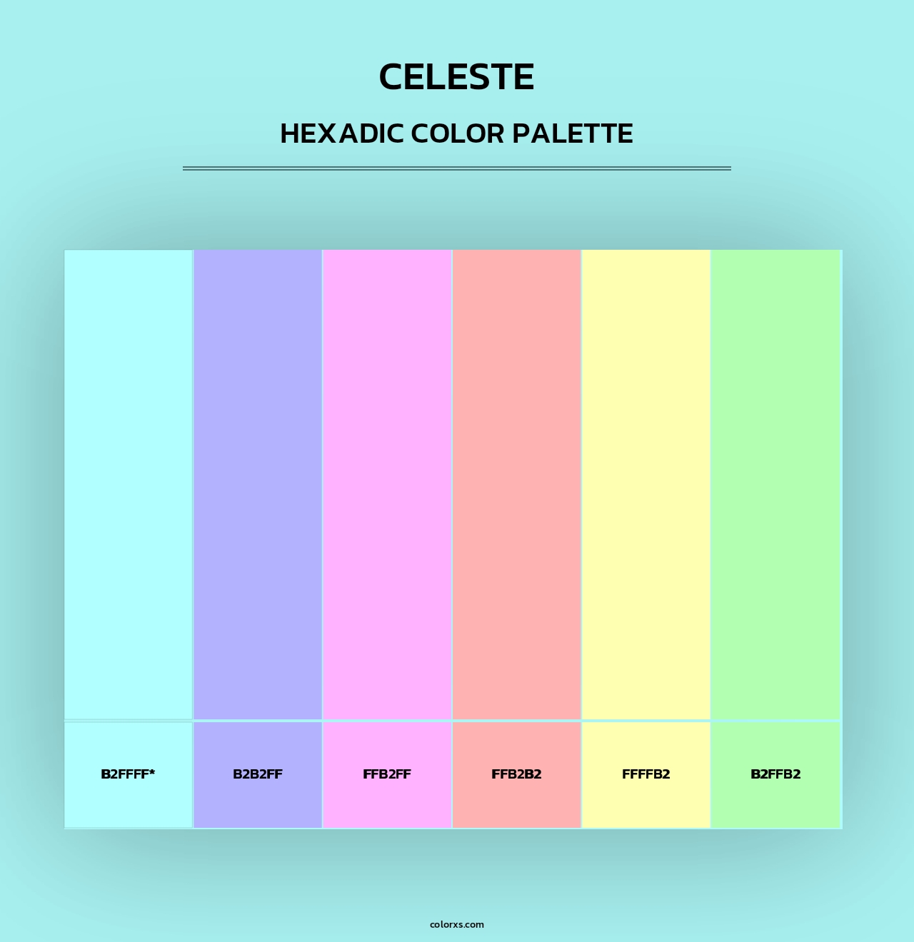 Celeste color palettes - colorxs.com