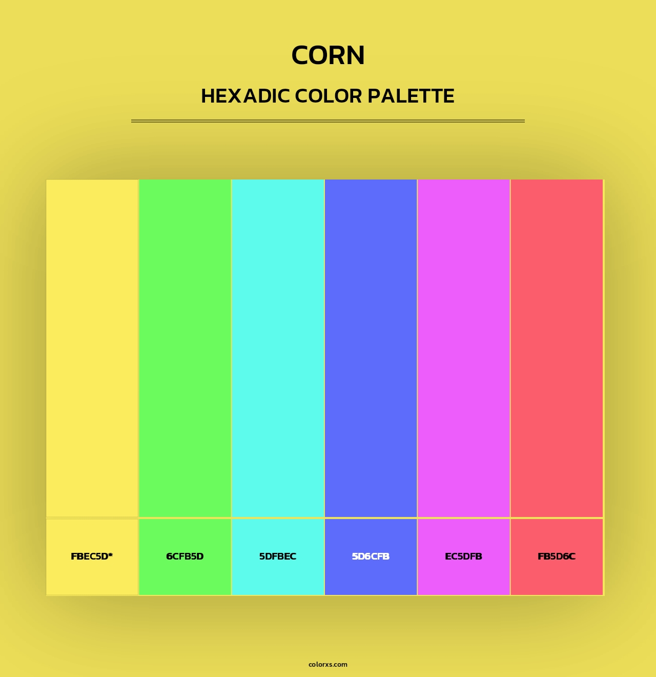 Corn color palettes - colorxs.com