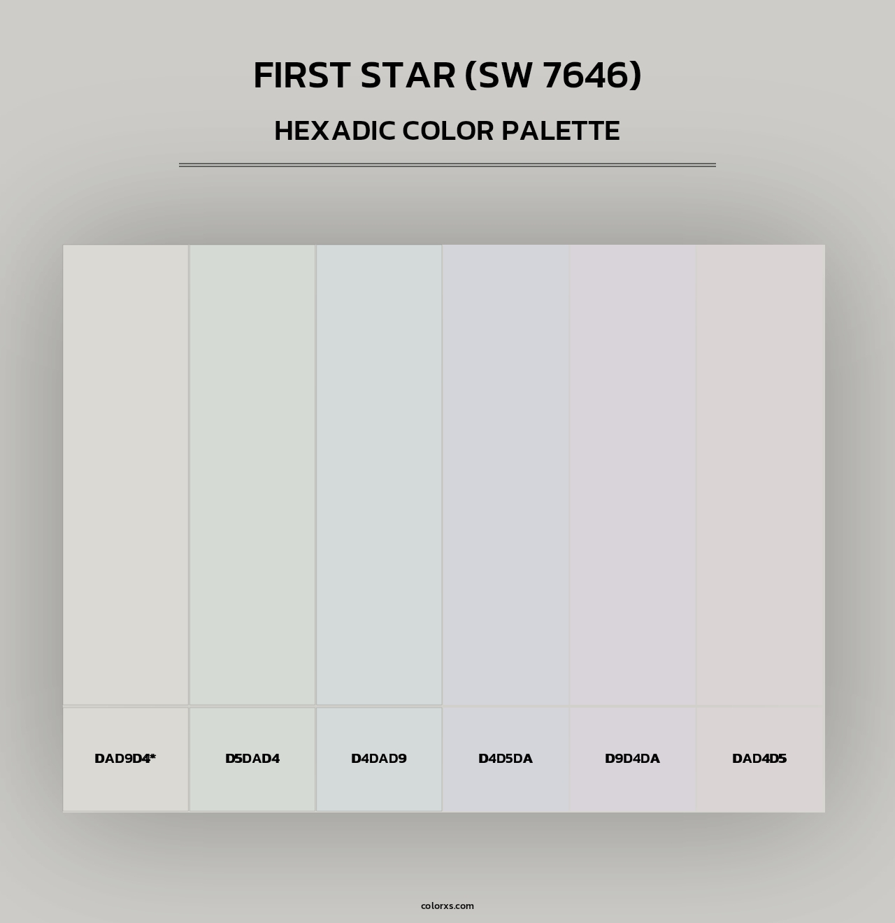 Sherwin Williams First Star (SW 7646) Paint coordinating colors and ...