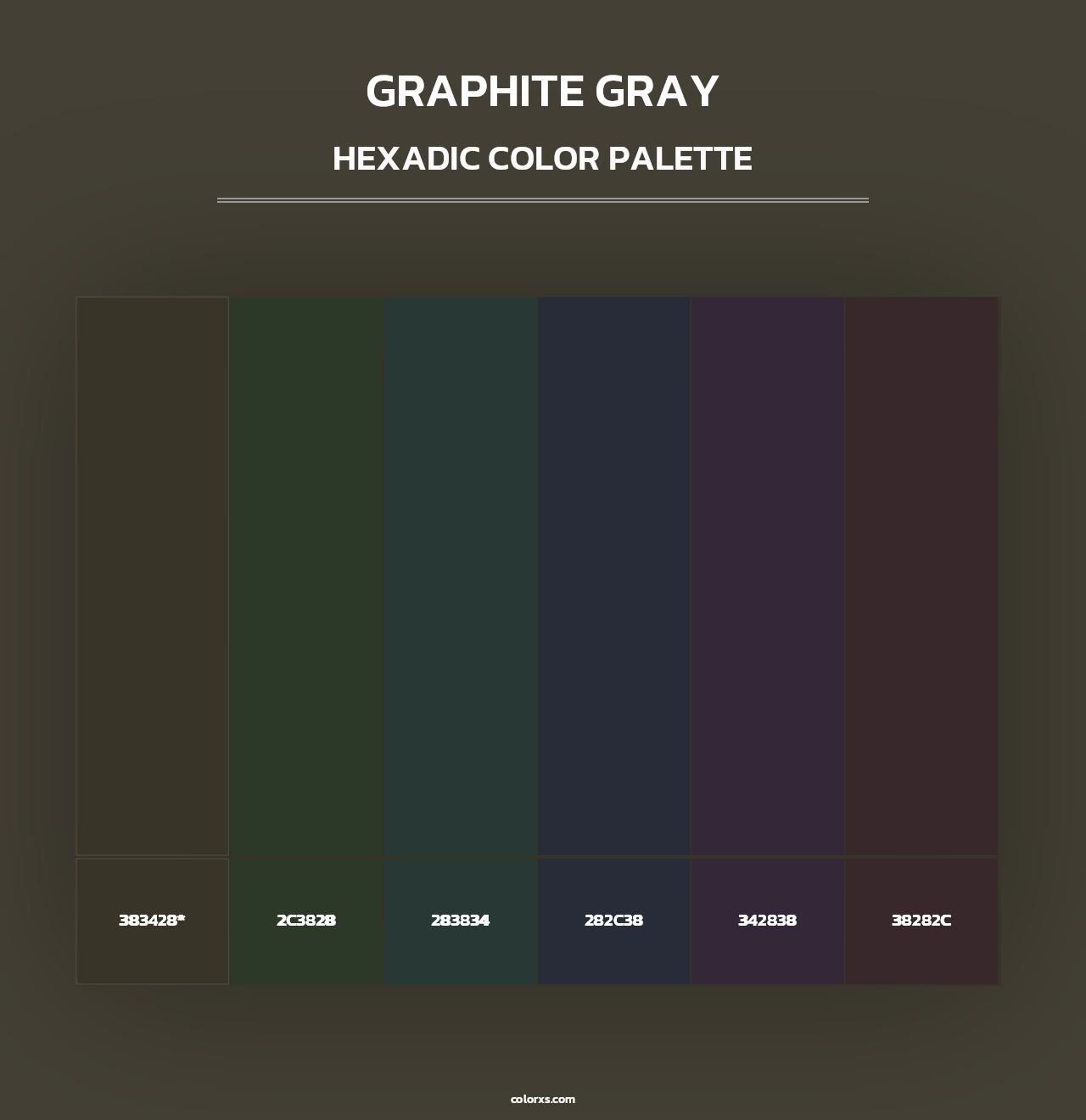 Graphite Gray color palettes - colorxs.com