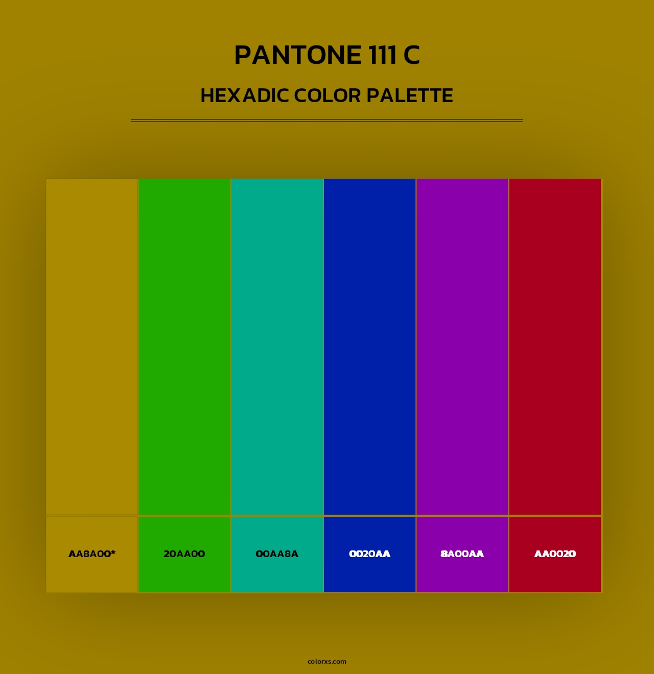 PANTONE 111 C color palettes - colorxs.com