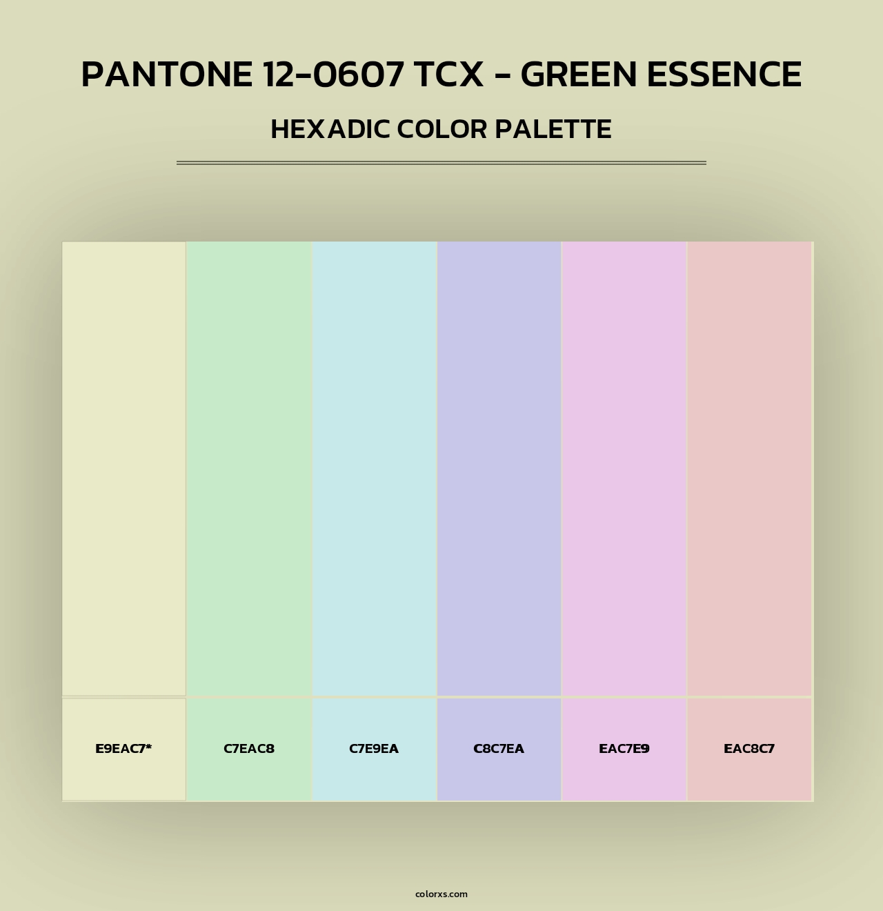 PANTONE 12-0607 TCX - Green Essence color palettes - colorxs.com