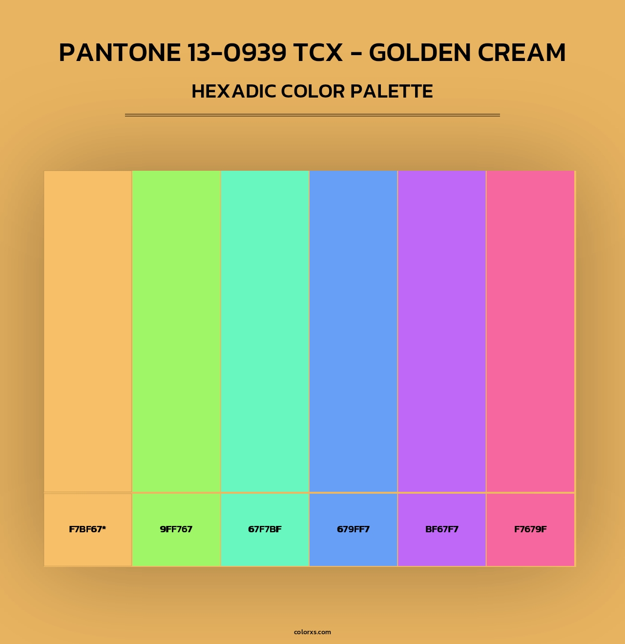 PANTONE 13-0939 TCX - Golden Cream color palettes - colorxs.com