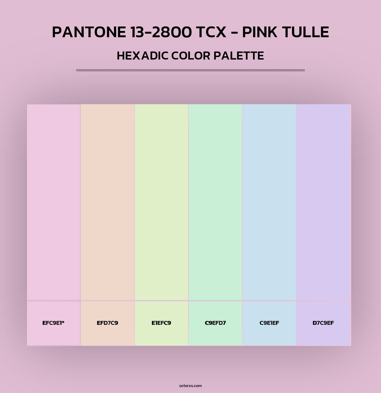 PANTONE 13-2800 TCX - Pink Tulle color palettes - colorxs.com