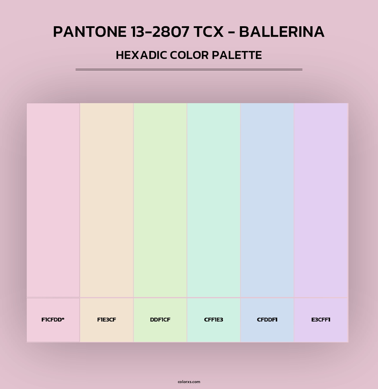 PANTONE 13-2807 TCX - Ballerina color palettes - colorxs.com