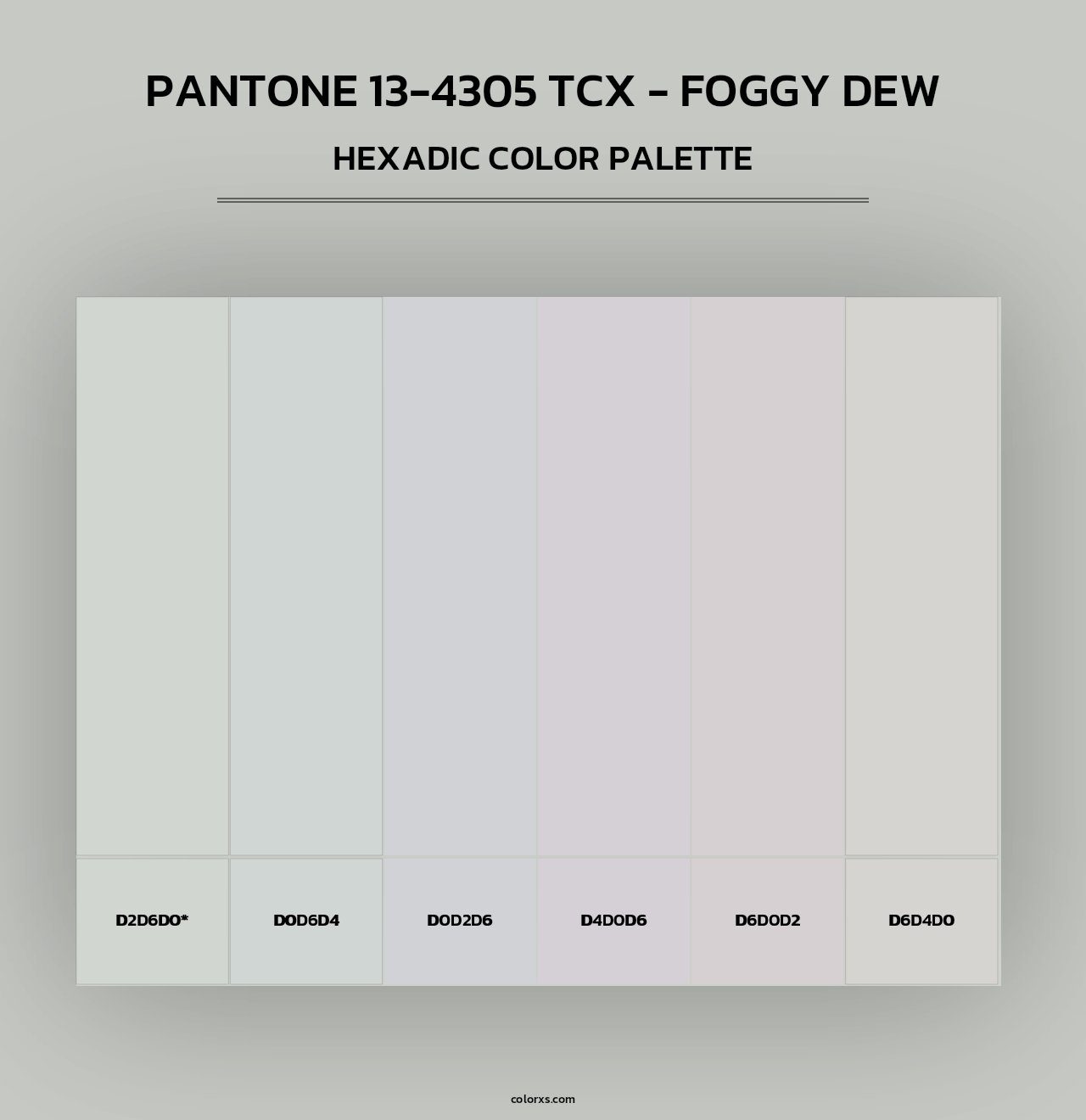PANTONE 13-4305 TCX - Foggy Dew color palettes - colorxs.com