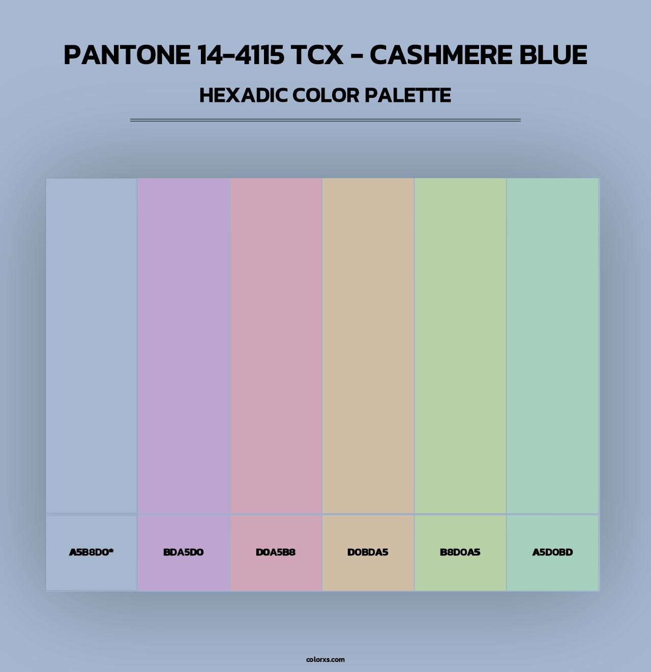 PANTONE 14-4115 TCX - Cashmere Blue color palettes - colorxs.com