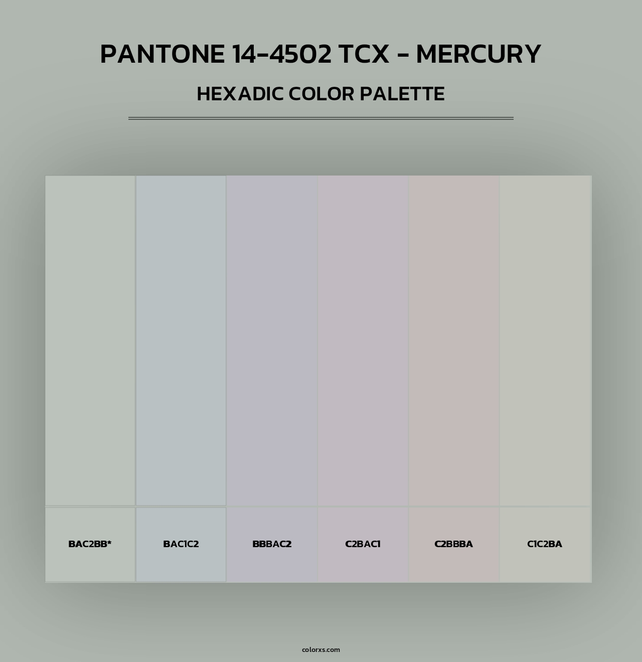 PANTONE 14-4502 TCX - Mercury color palettes - colorxs.com