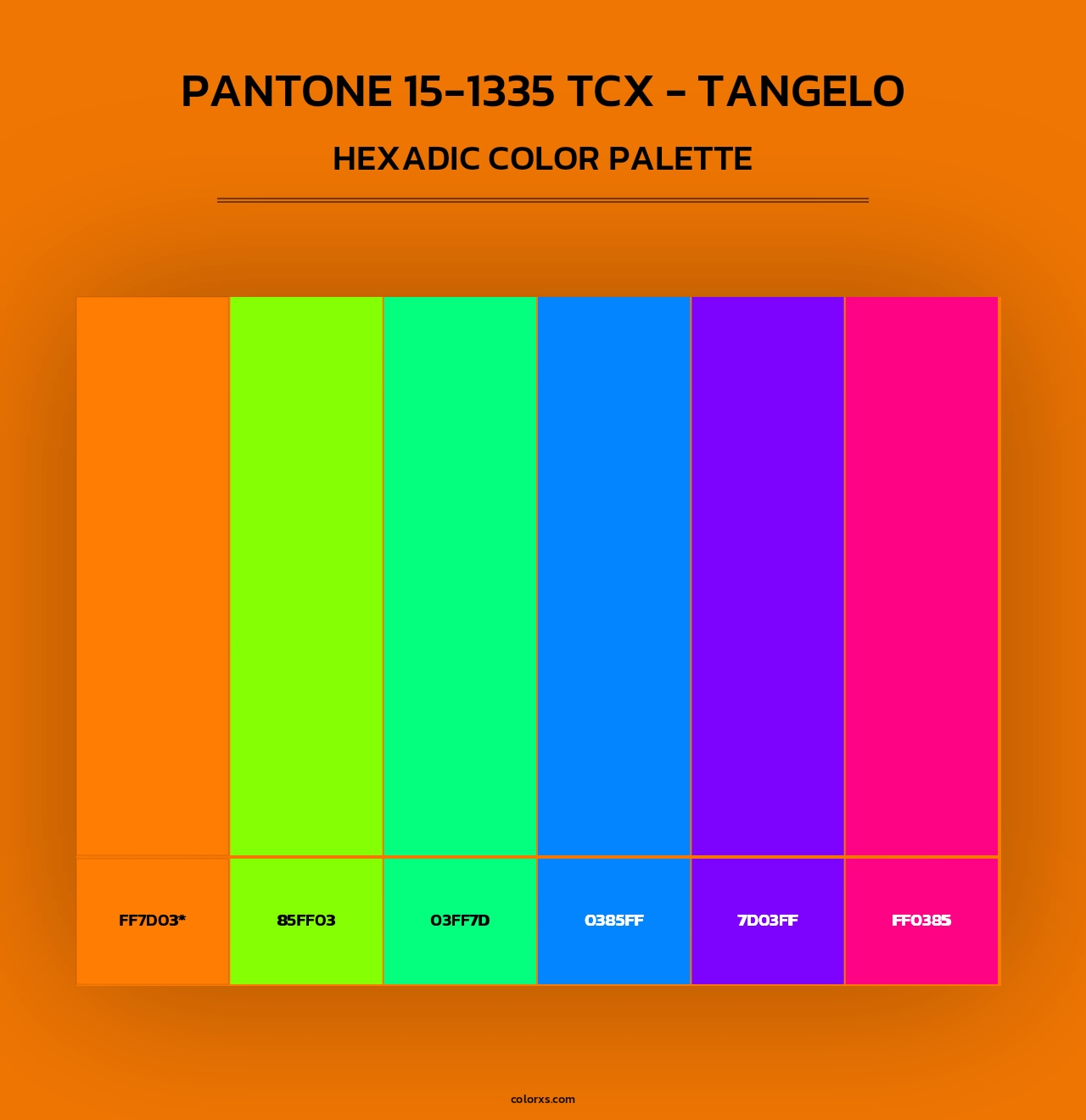 PANTONE 15-1335 TCX - Tangelo color palettes - colorxs.com