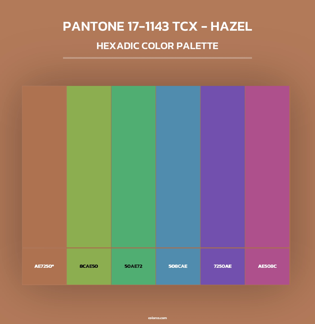 PANTONE 17-1143 TCX - Hazel color palettes - colorxs.com