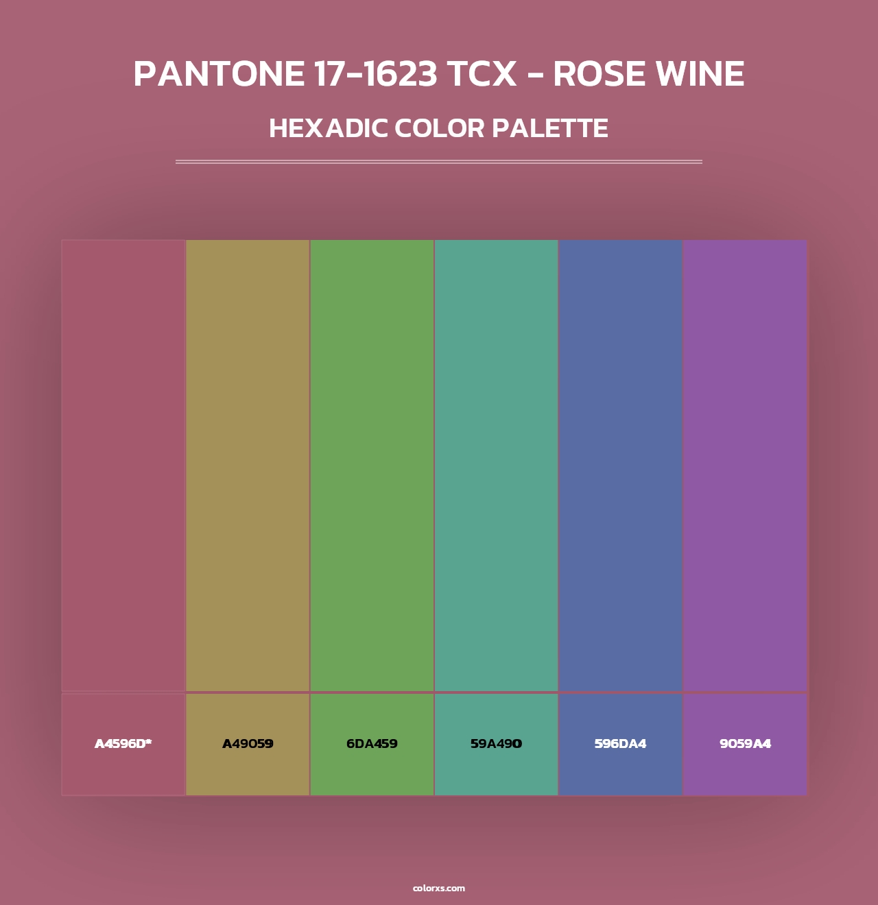 PANTONE 17-1623 TCX - Rose Wine color palettes - colorxs.com