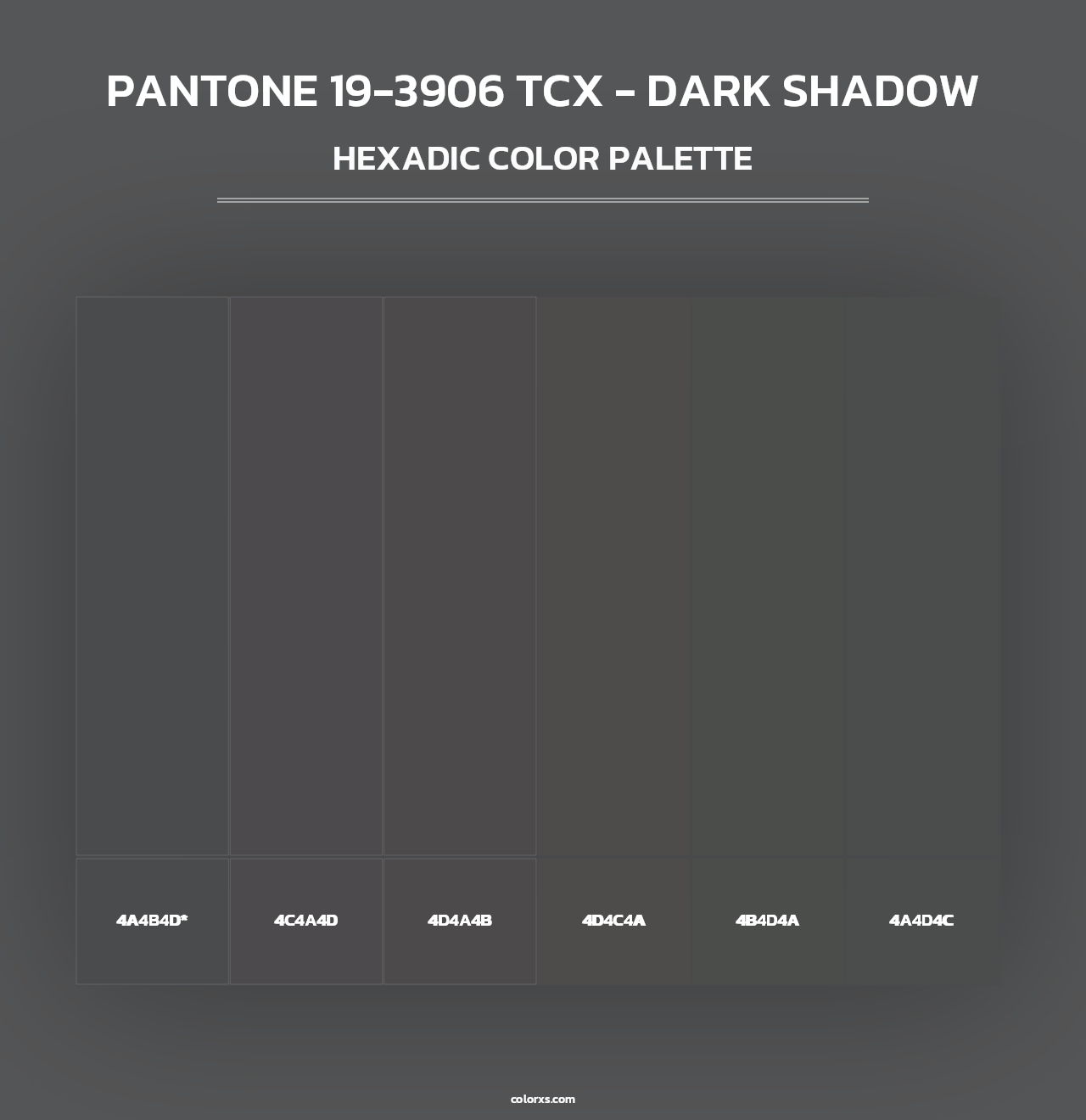 PANTONE 19-3906 TCX - Dark Shadow color palettes - colorxs.com