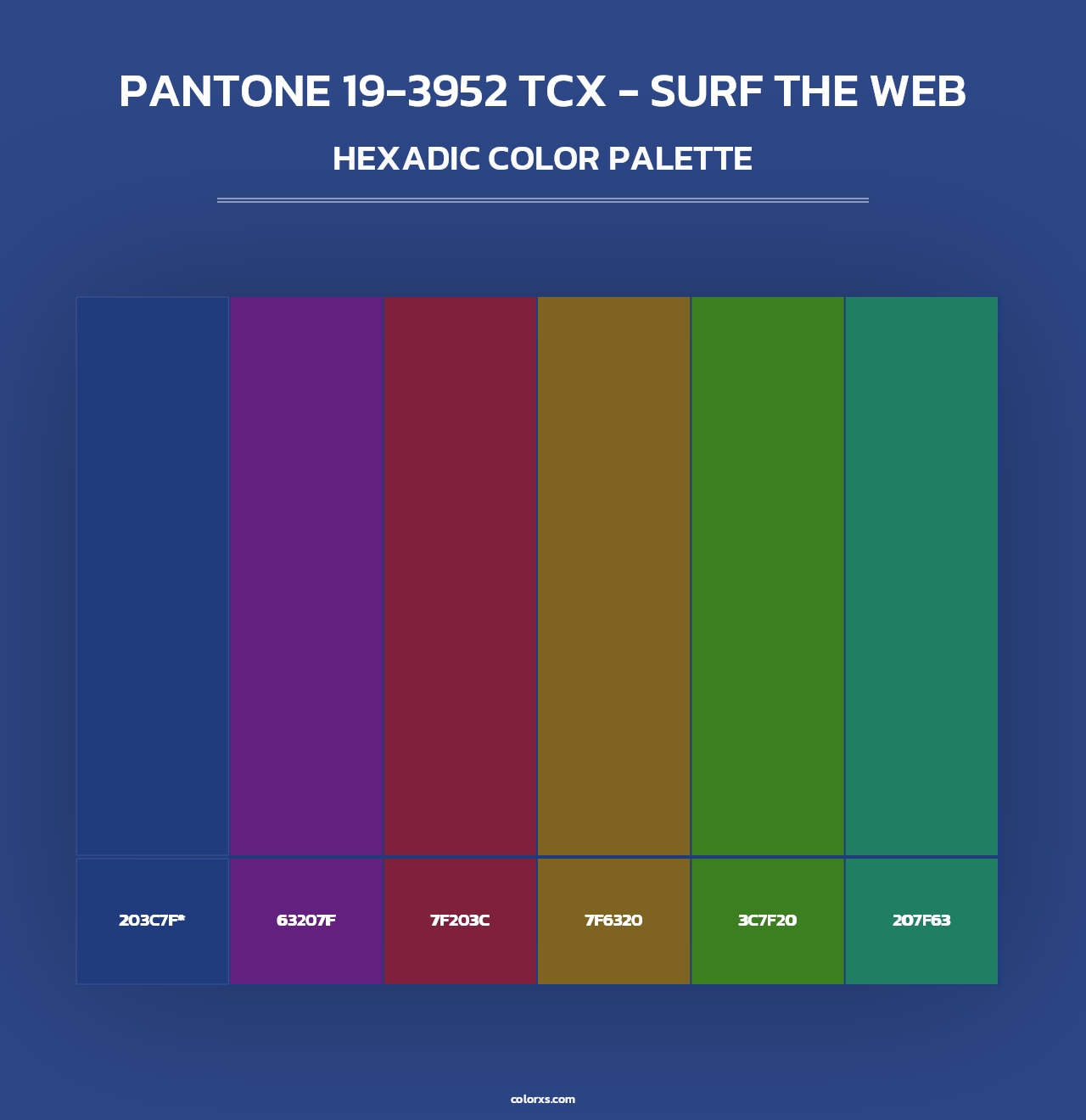 PANTONE 19-3952 TCX - Surf the Web color palettes - colorxs.com