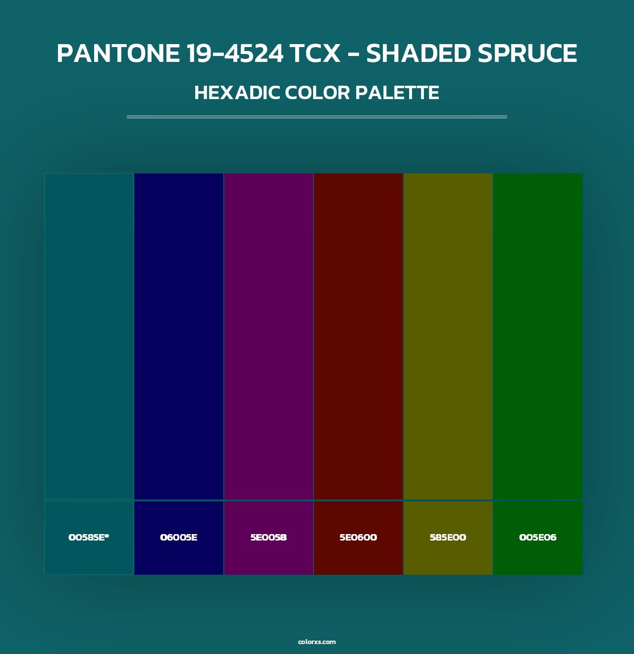 PANTONE 19-4524 TCX - Shaded Spruce color palettes - colorxs.com