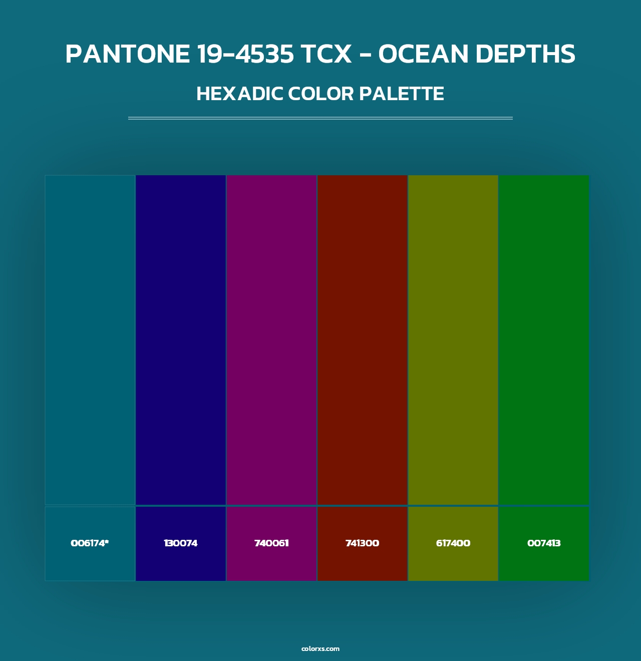 PANTONE 19-4535 TCX - Ocean Depths color palettes - colorxs.com