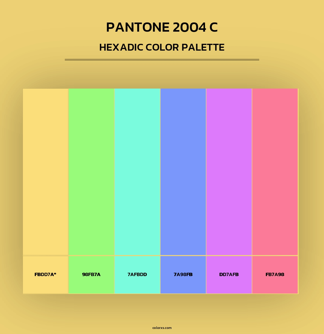 PANTONE 2004 C color palettes - colorxs.com