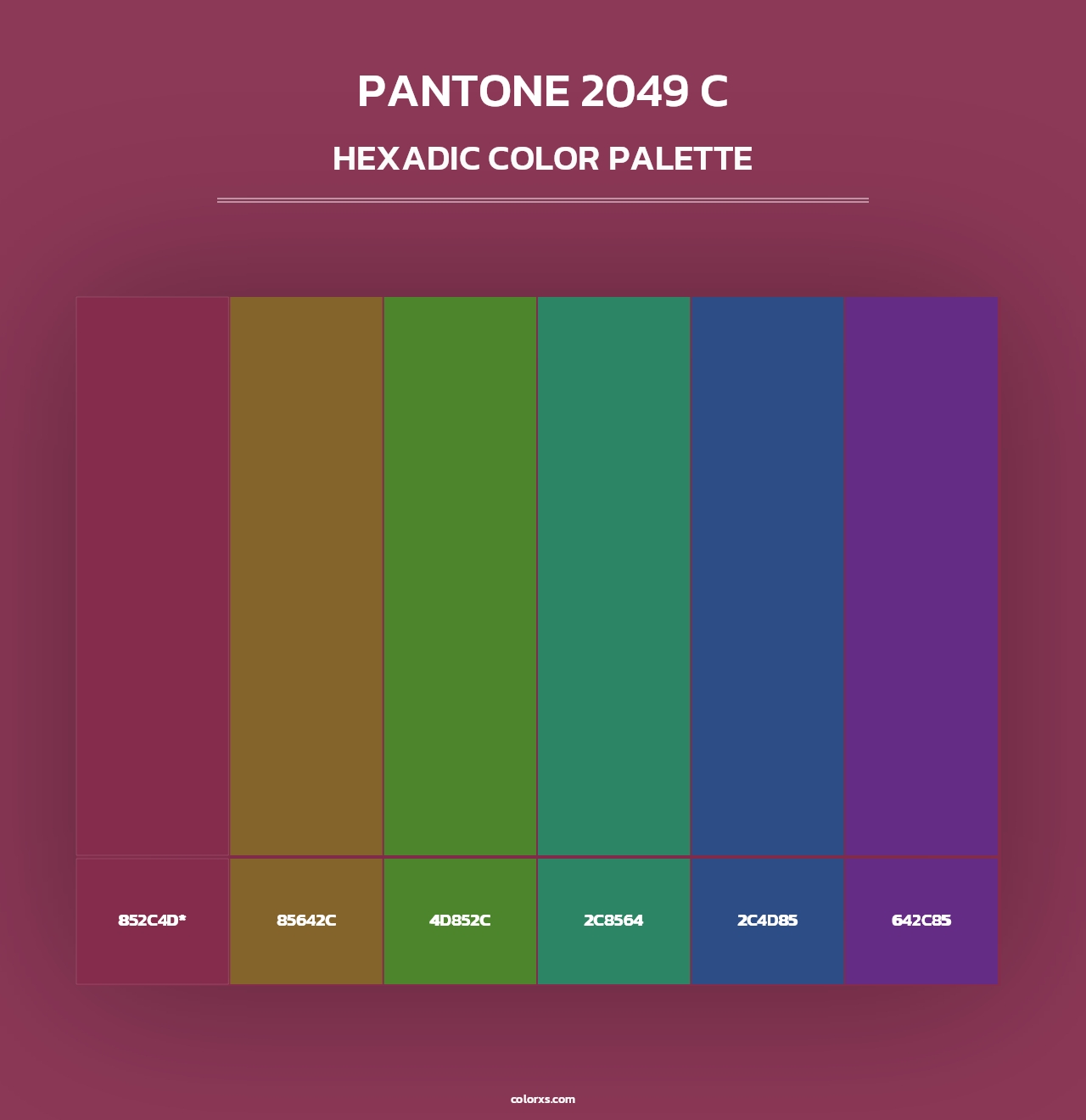 PANTONE 2049 C color palettes - colorxs.com