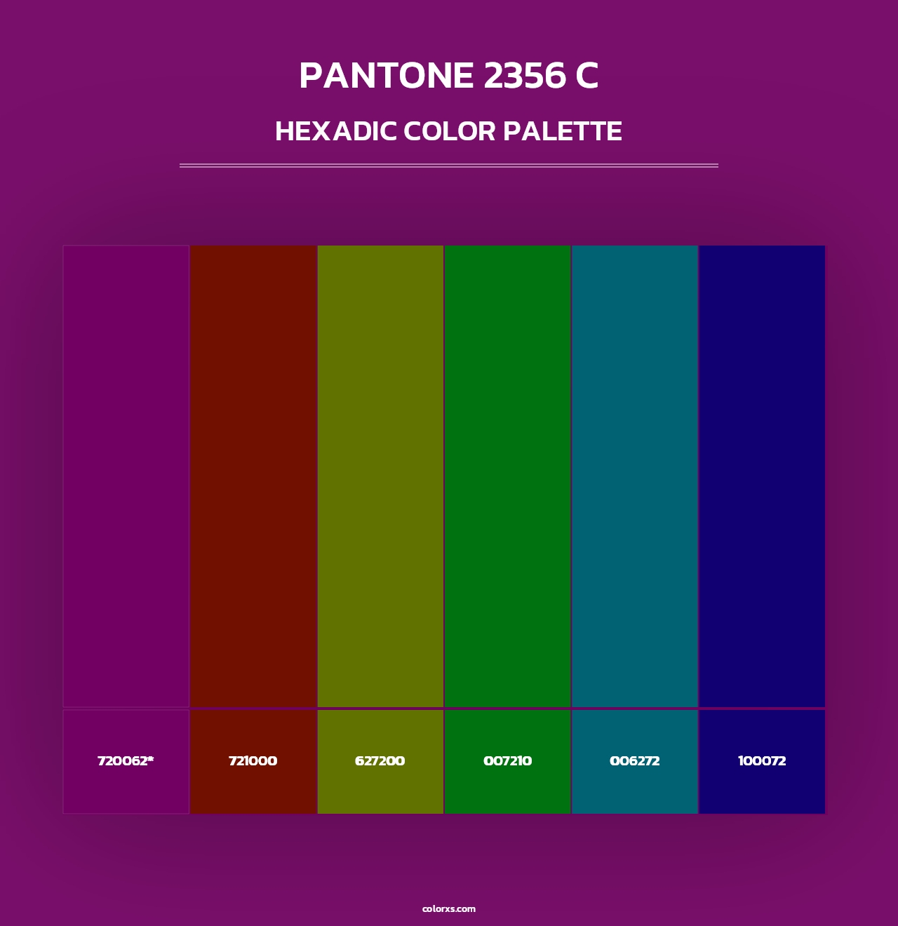 PANTONE 2356 C color palettes - colorxs.com