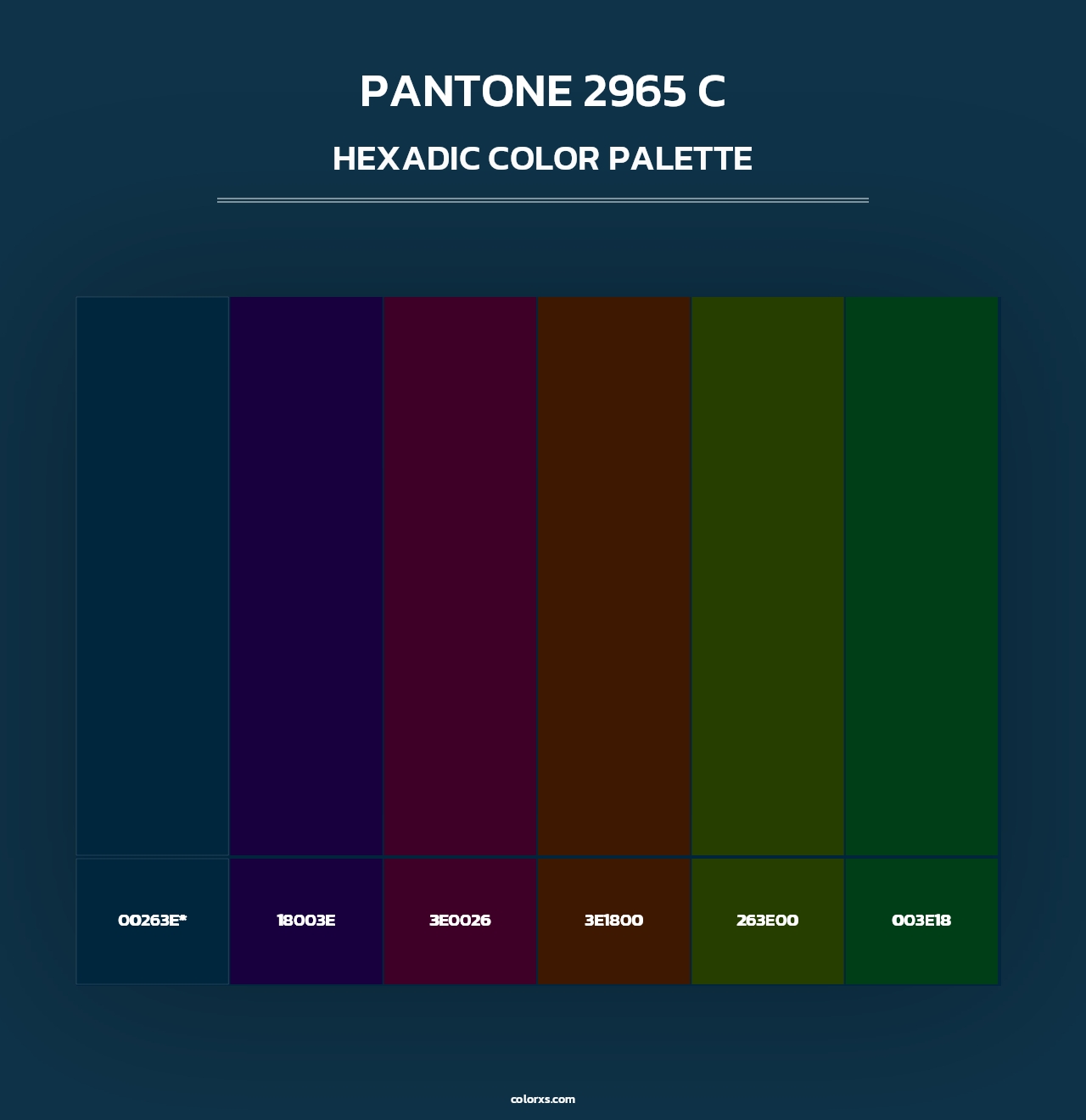 PANTONE 2965 C color palettes - colorxs.com