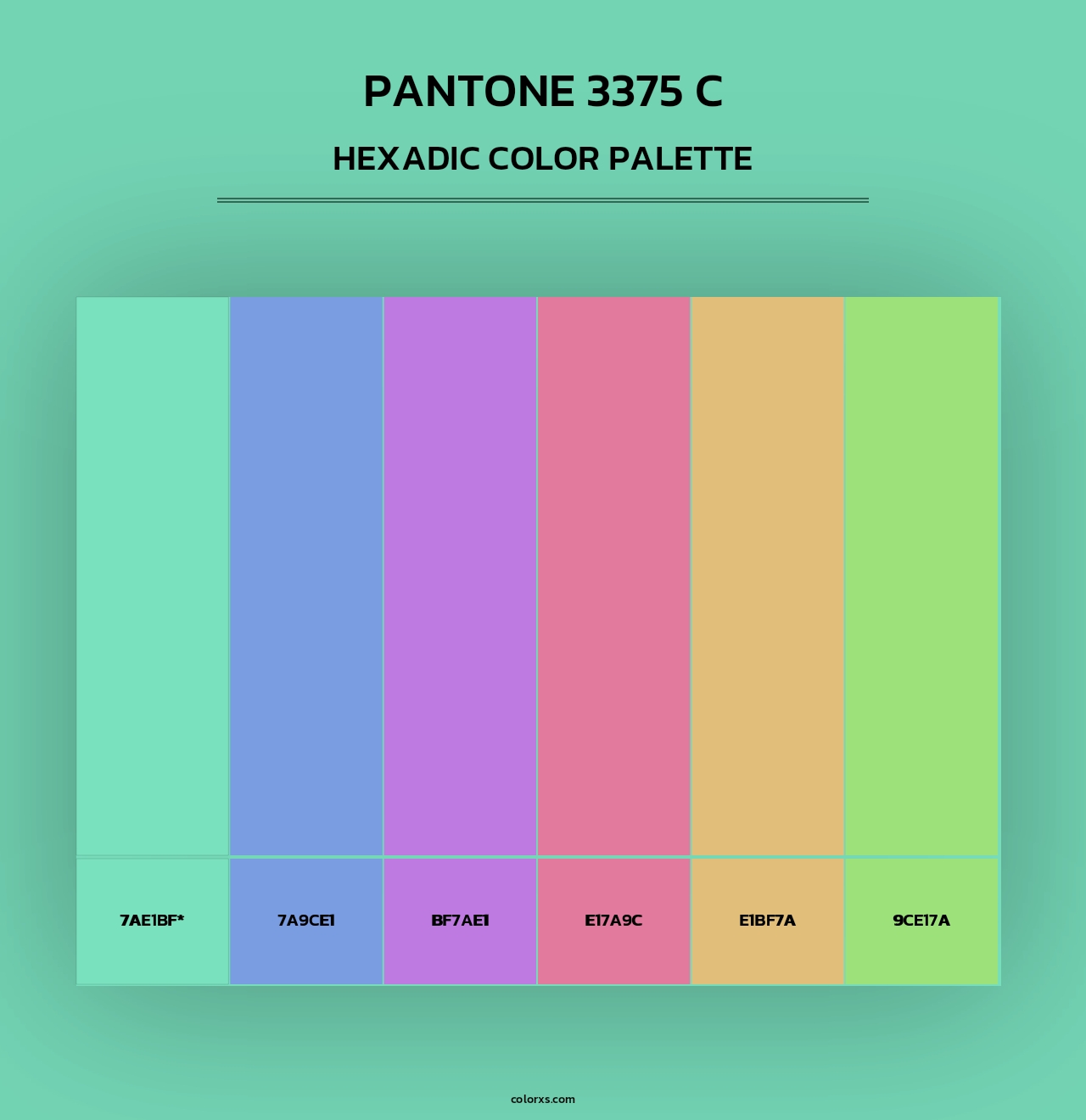 PANTONE 3375 C color palettes - colorxs.com