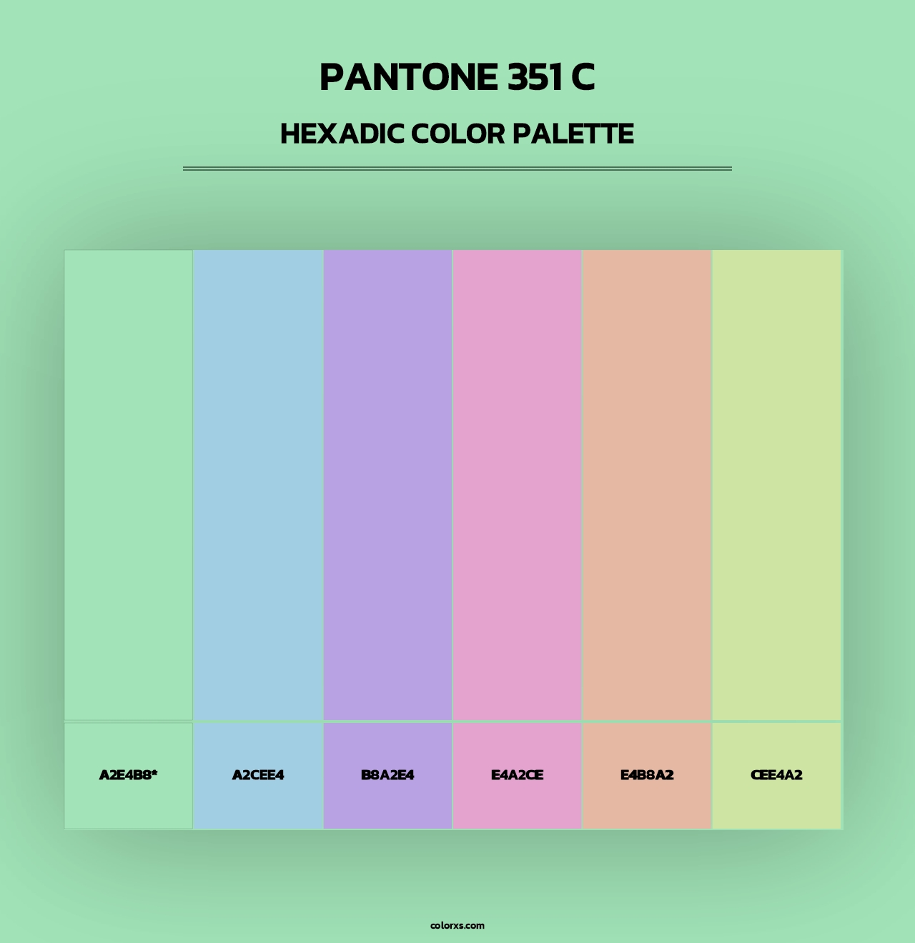 PANTONE 351 C color palettes - colorxs.com